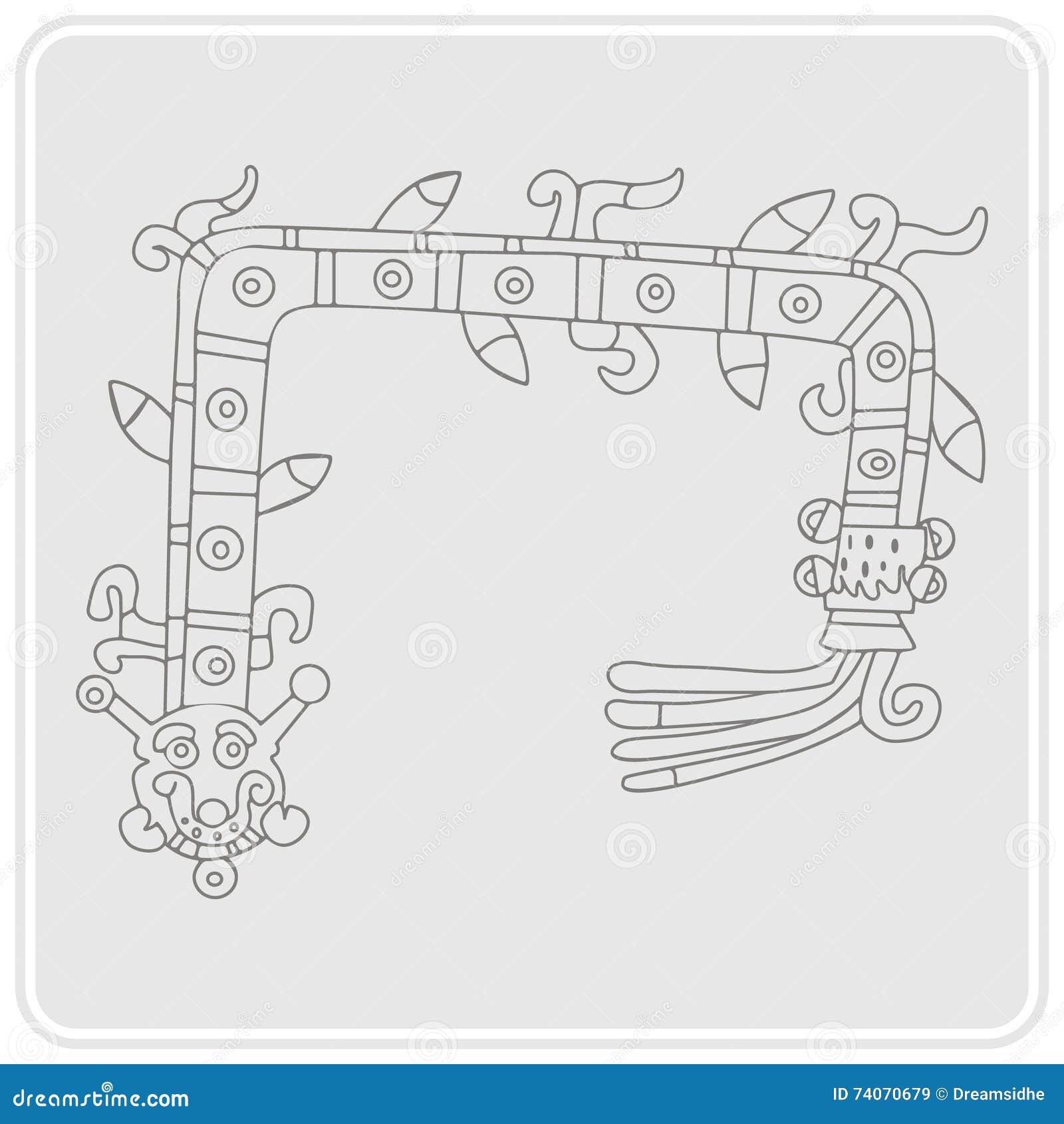 Monochrome Icon With Adinkra Symbol Ohene Tuo Cartoon Vector ...