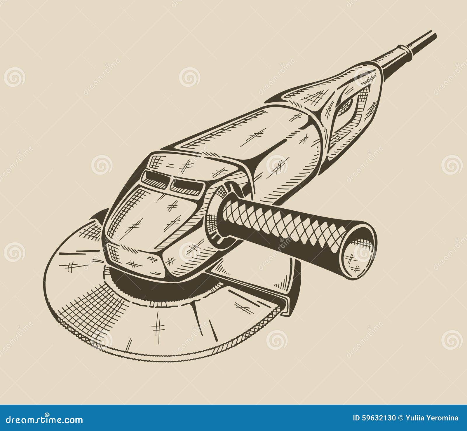 It is Monochrome Illustration of Angle Grinder Stock Vector ...