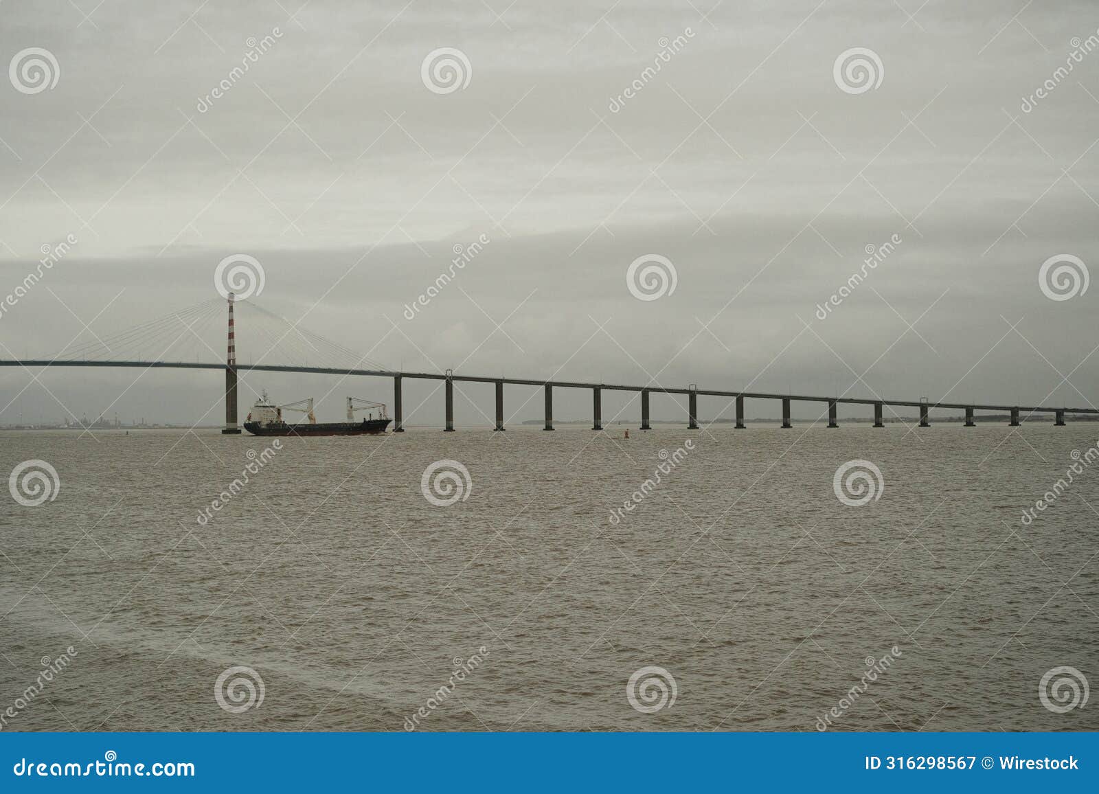 Monochrome Image of a Bridge Over Water Editorial Photography - Image ...