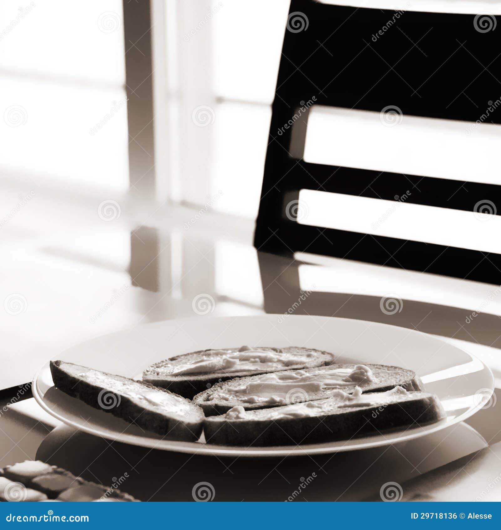 Breakfast stock photo. Image of tone, bread, monochrome - 29718136