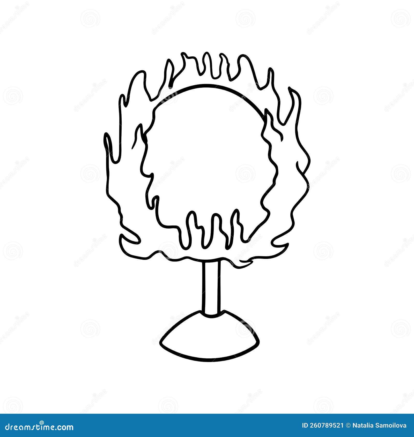 Monochrome Image, Ring on a Stand, Ring of Fire for Performing Circus ...