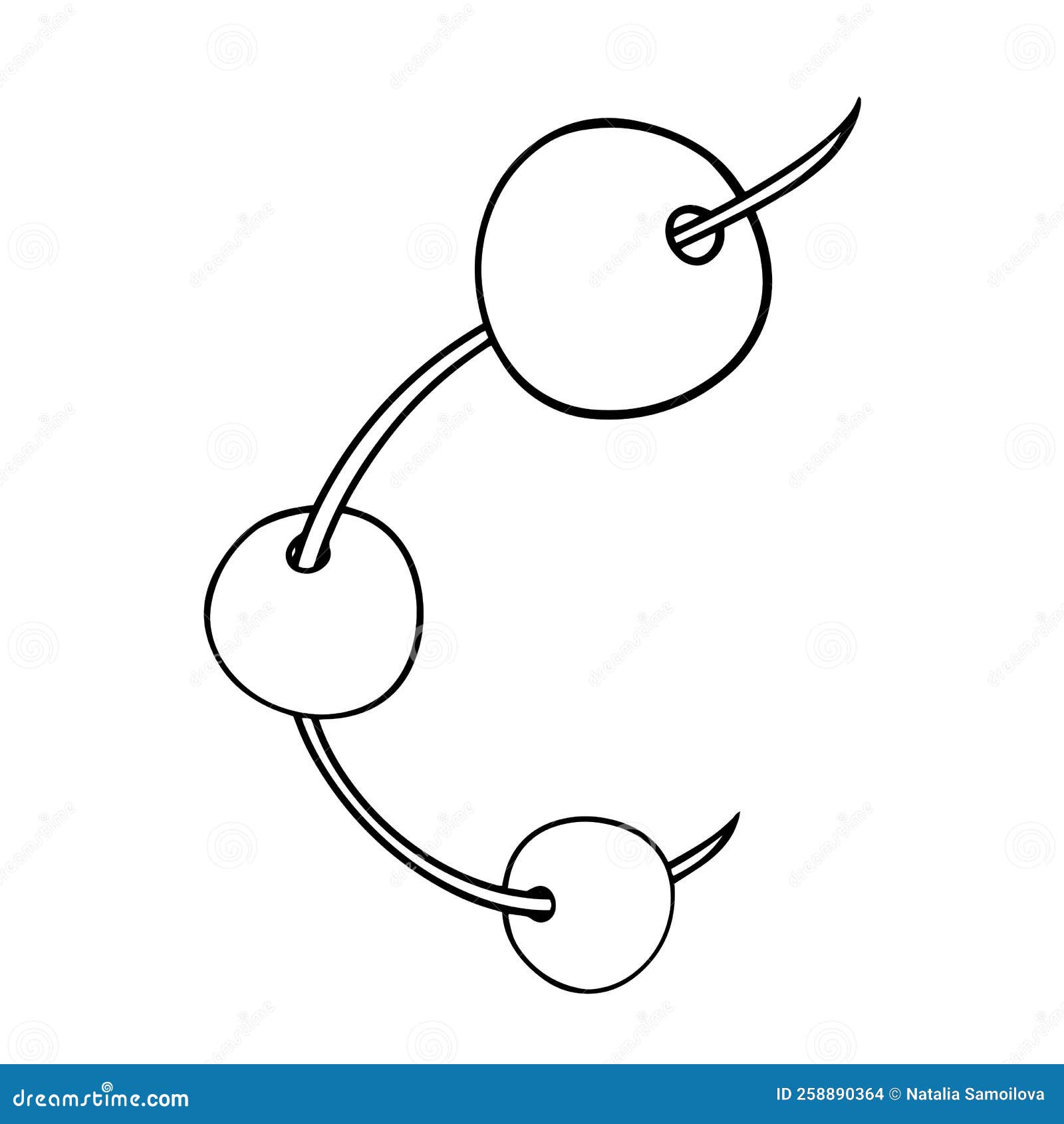 Monochrome Image, Round Beads on a String, Needlework Collection ...