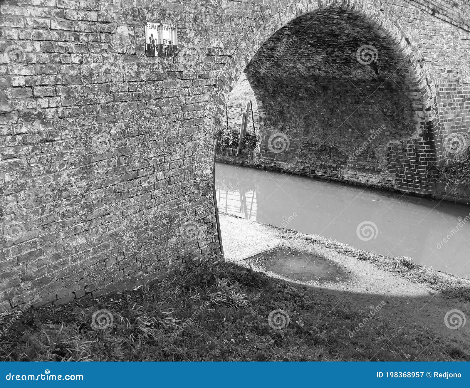 Semi-circular Arch Under the Bridge on the Canal Stock Image - Image of ...