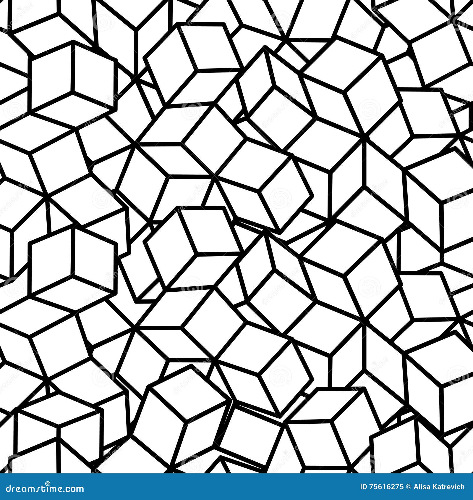 Isometric Fall Cubes Seamles Texture Background. Vector | CartoonDealer ...