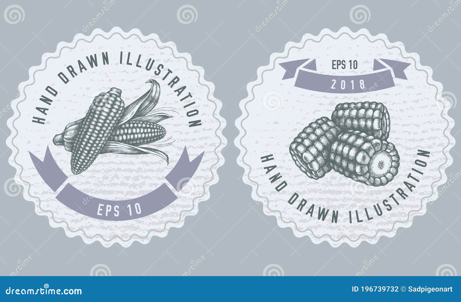 Elegant Sweetcorn Design For Menus Vector Illustration | CartoonDealer ...