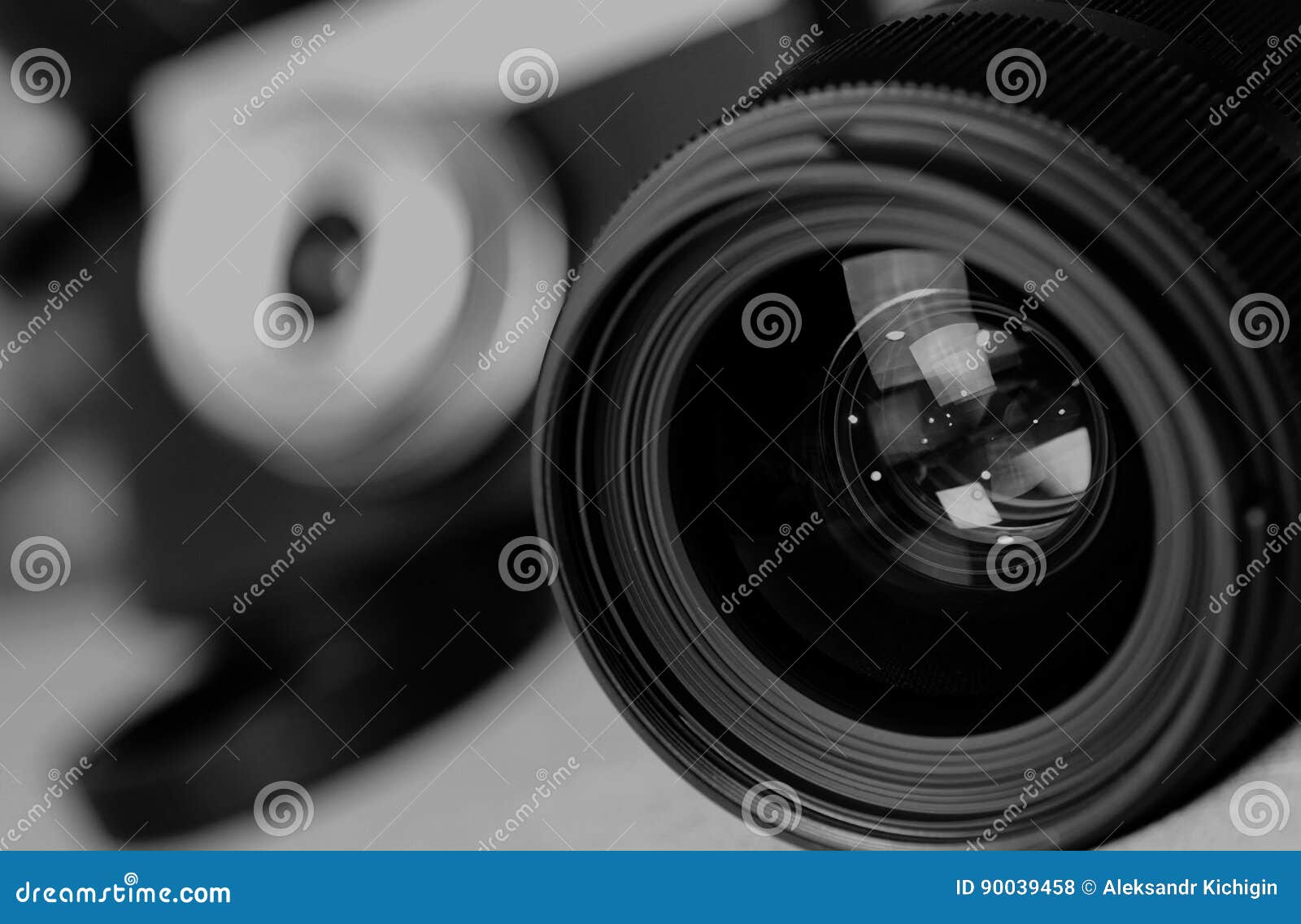 Monochrome Lens Flare Object Stock Photo - Image of focus, closeup ...