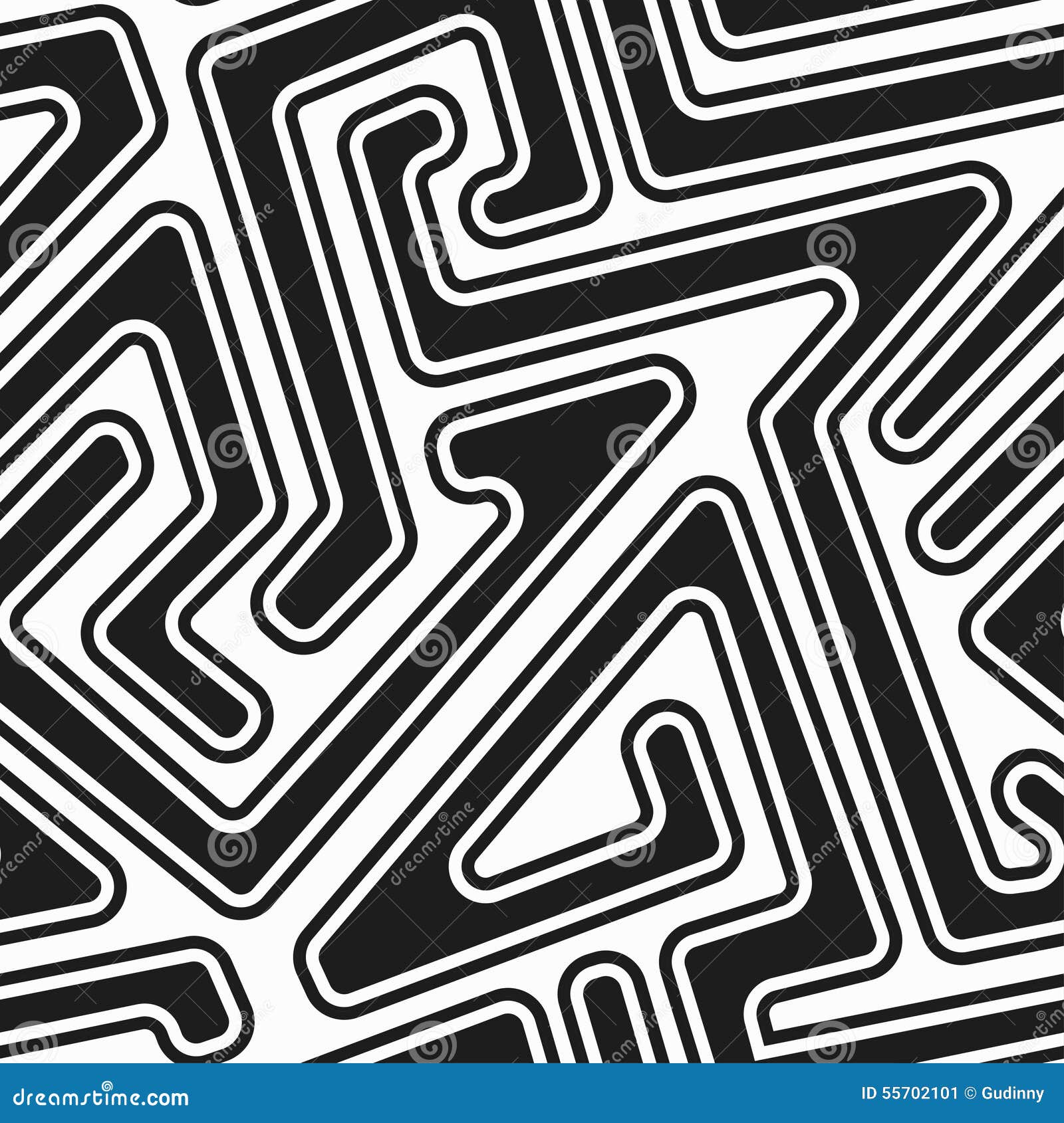 Monochrome Lines Seamless Pattern Stock Vector - Illustration of ...