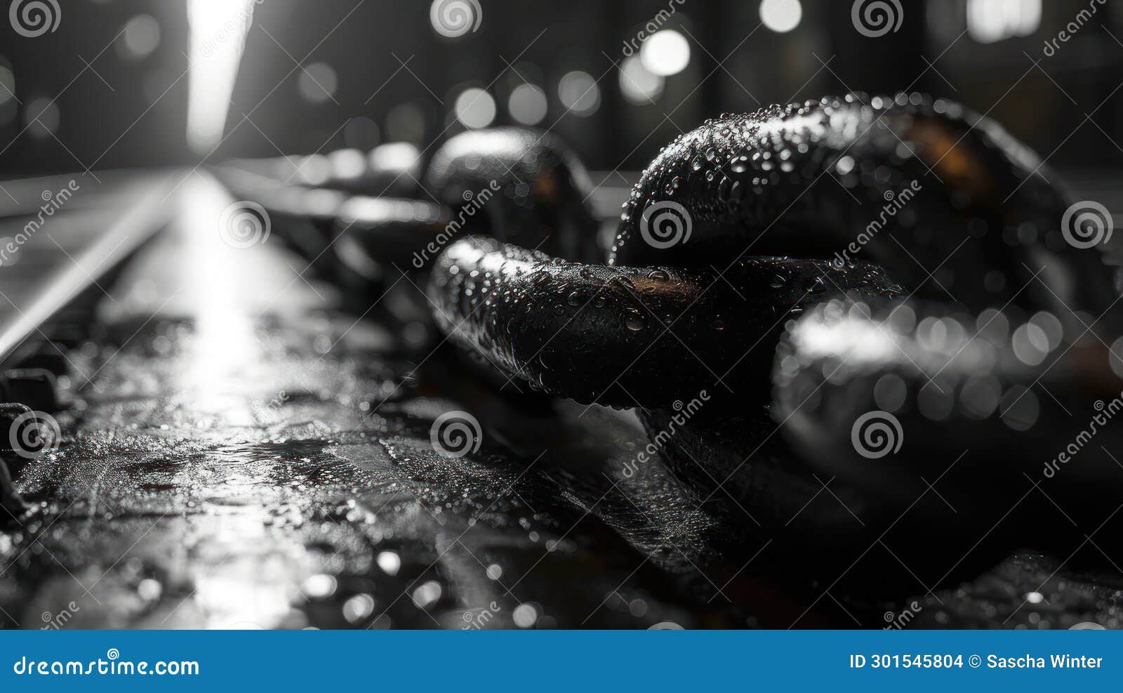 Monochrome Links: Abstract Chain Composition Stock Photo - Image of ...