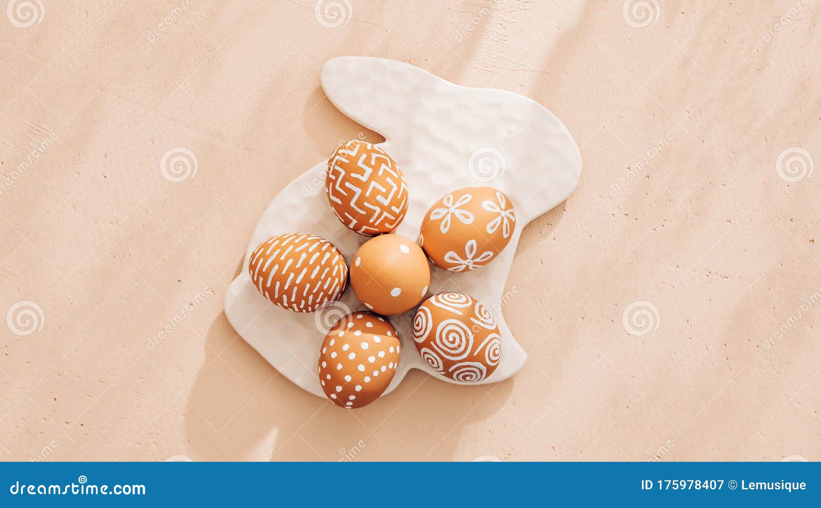 Monochrome Minimalist Easter Composition in Spring Warm Pastel Tones ...