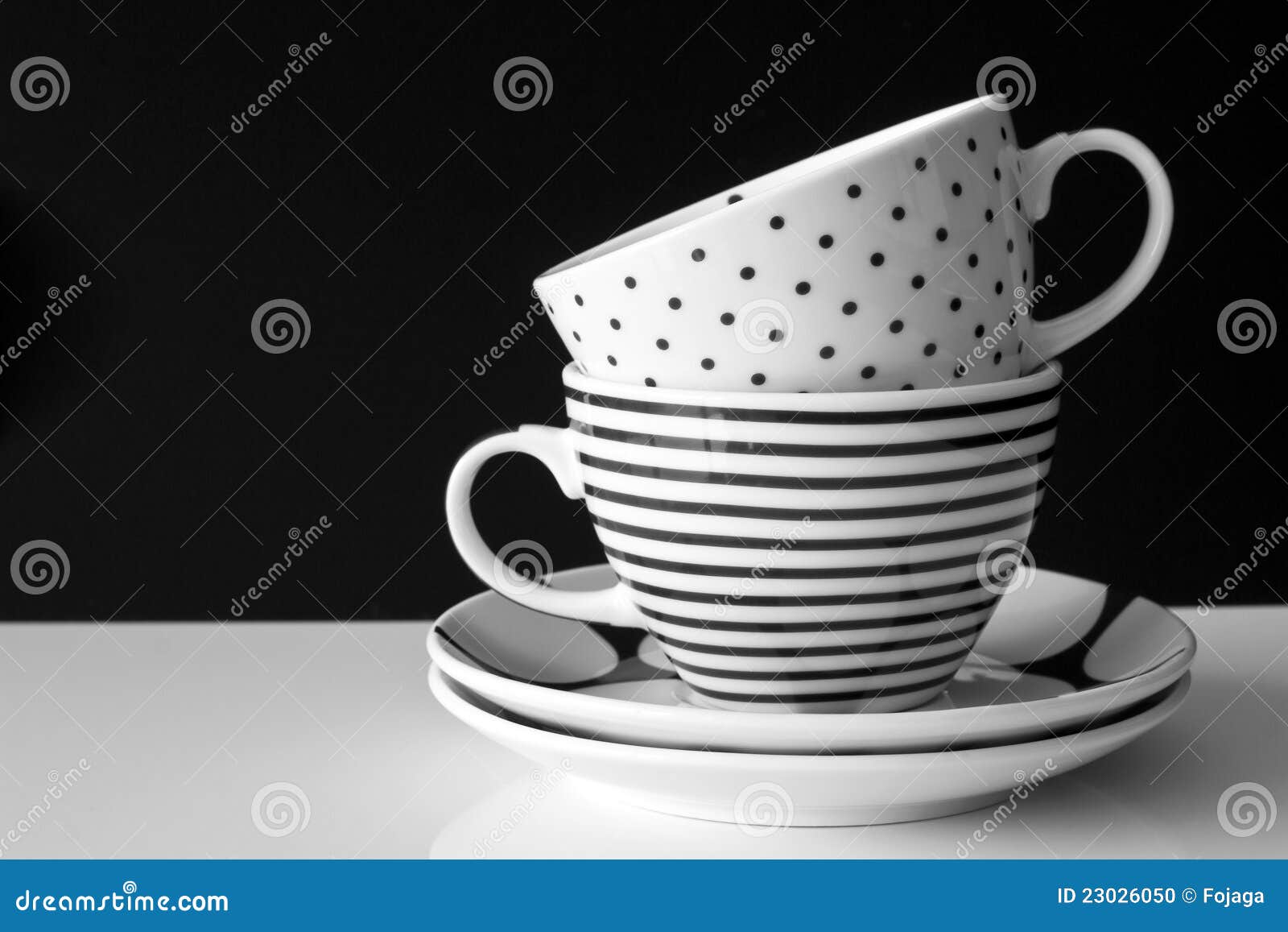 Monochrome modern cups stock photo. Image of coffee, cups - 23026050