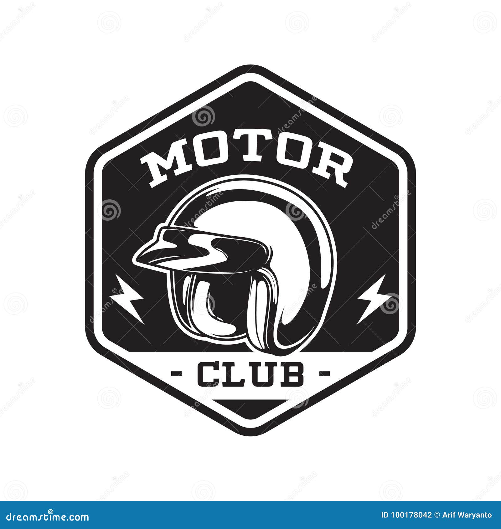 MONOCHROME MOTOR CLUB EMBLEM Stock Vector - Illustration of colors ...