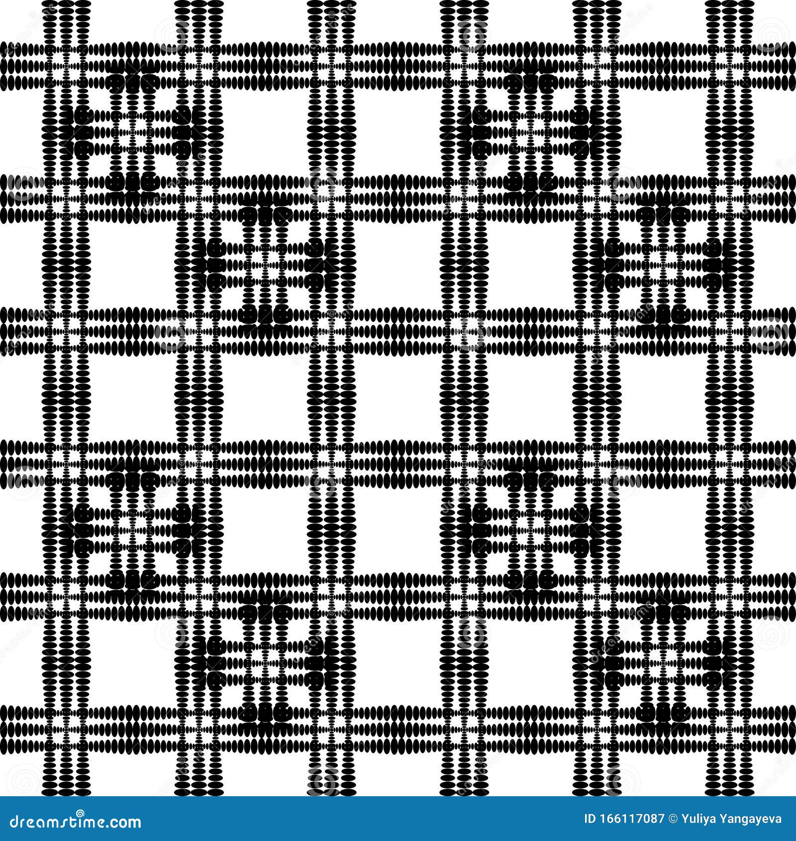 Monochrome Oriental Pattern of Intersecting Black Squares and White ...