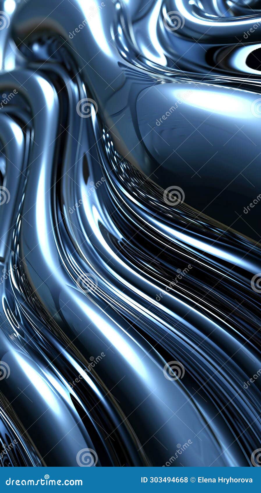 A Monochrome Pattern with a Fluid Metallic Texture and Sleek Lines ...