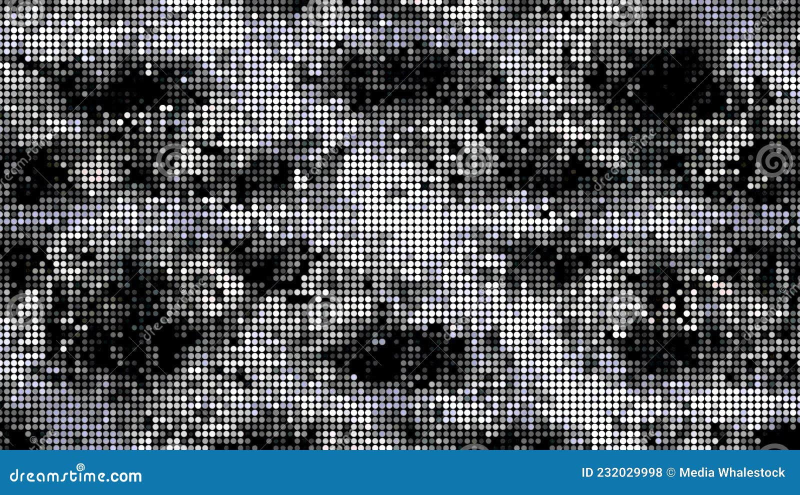 Monochrome Pixelated Background Imitating Digital Waterfall, Seamless ...