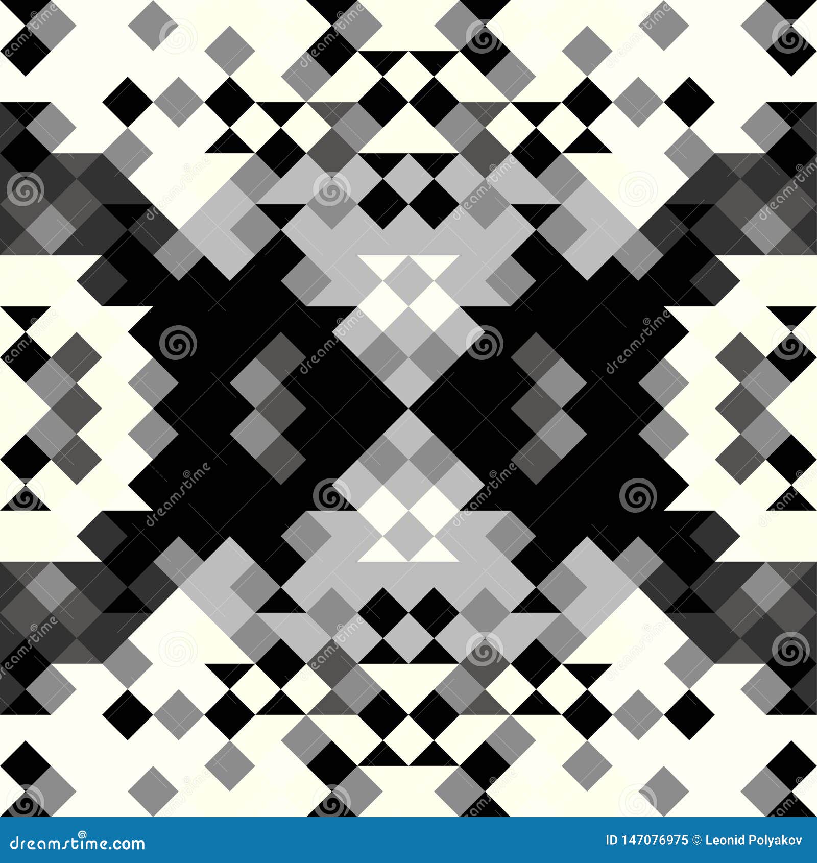 Monochrome Pixels are Small Geometric Pattern Stock Illustration ...
