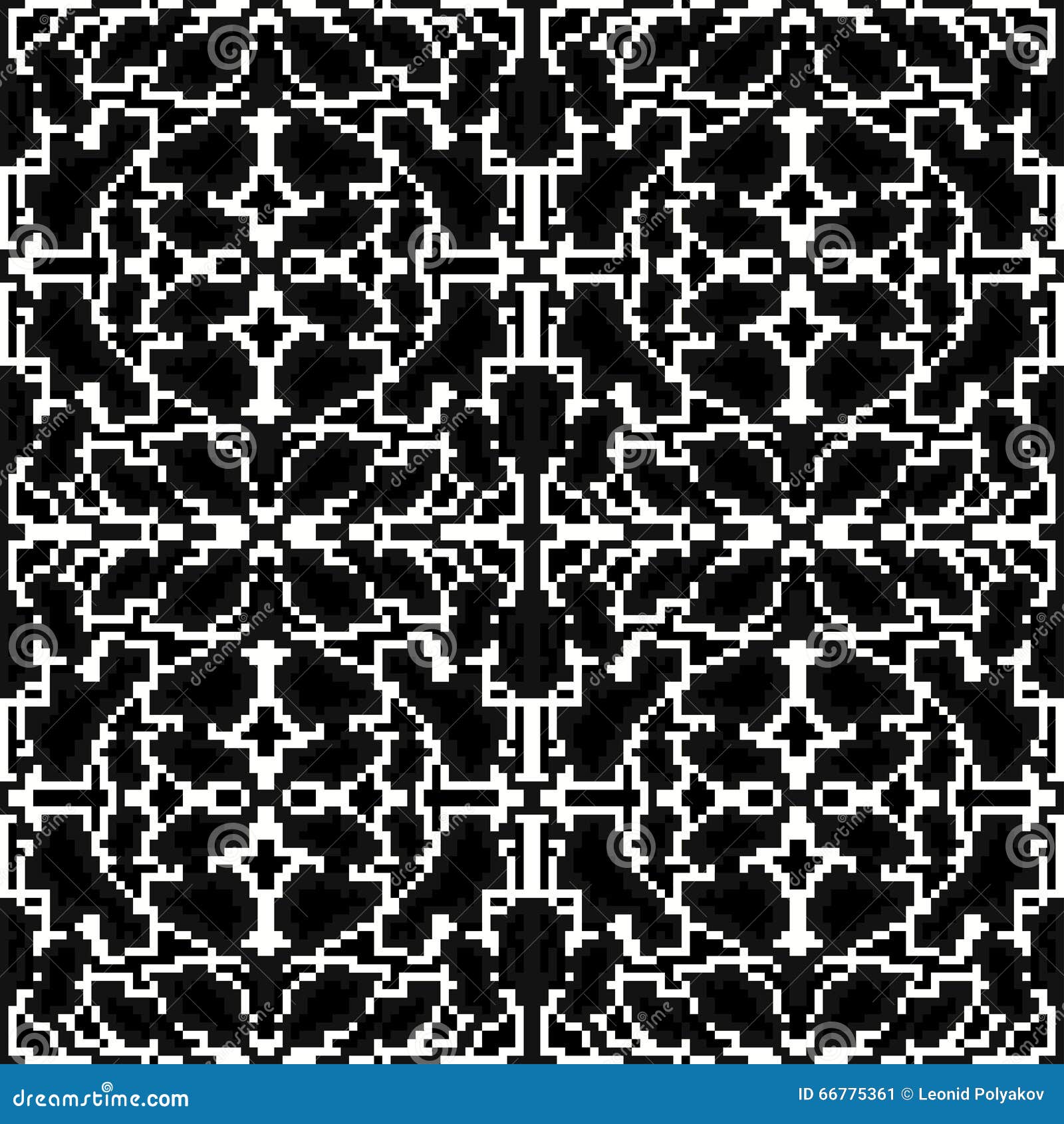 Monochrome Pixels are Small Polygons Seamless Pattern Stock Vector - Illustration of chic ...