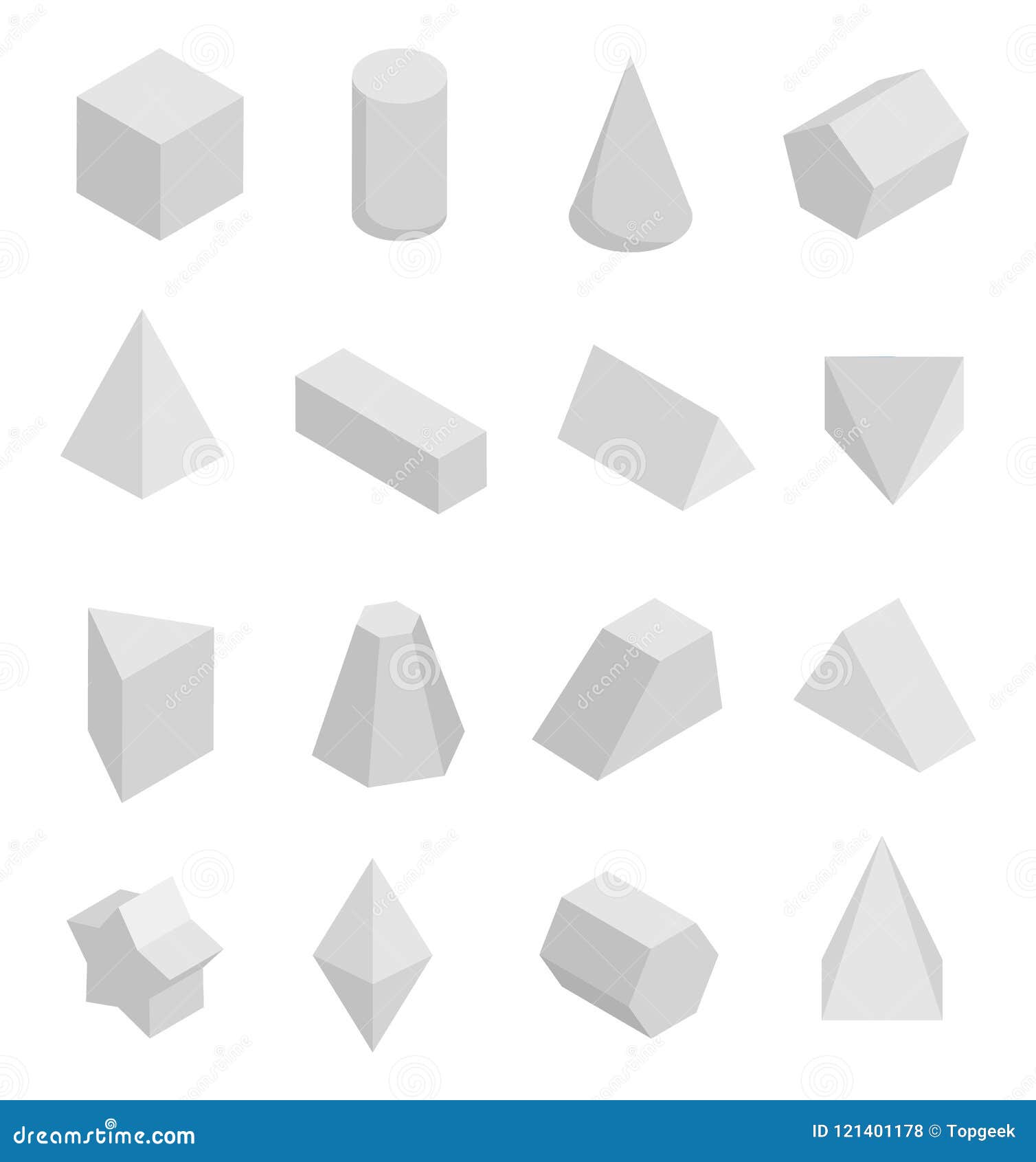 Cylinder Triangular Pentagonal And Hexagonal Prism Vector Illustration ...