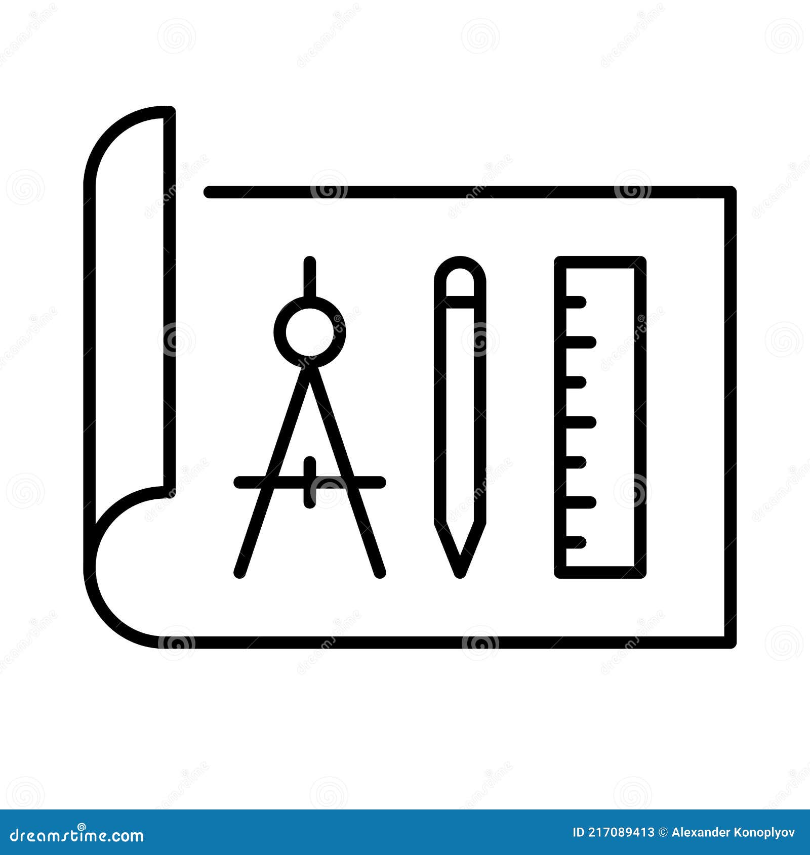 Monochrome Project Plan Icon Vector Illustration Development, Studying ...