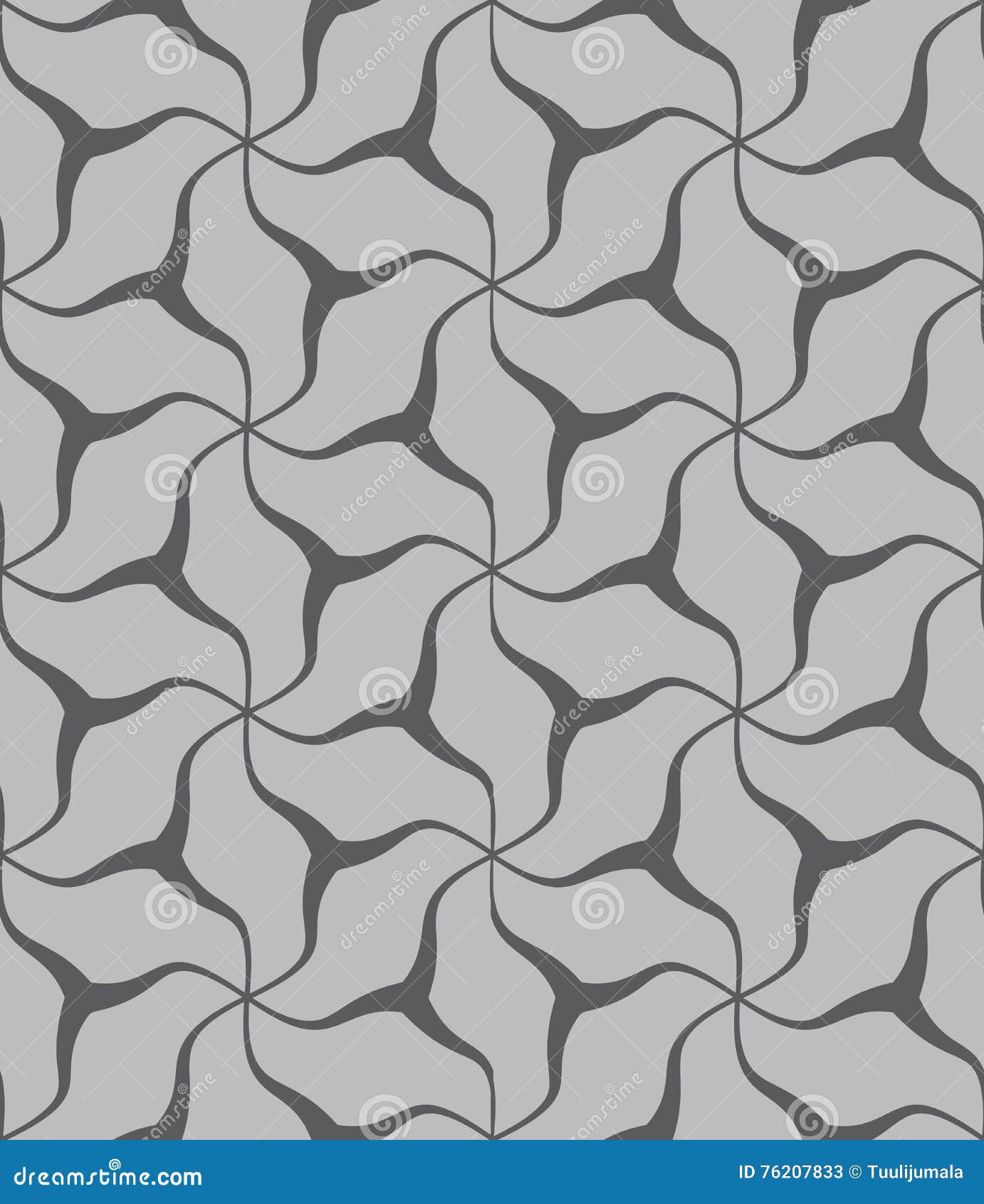 Monochrome Seamless Curvy Knots Pattern Stock Vector - Illustration of ...