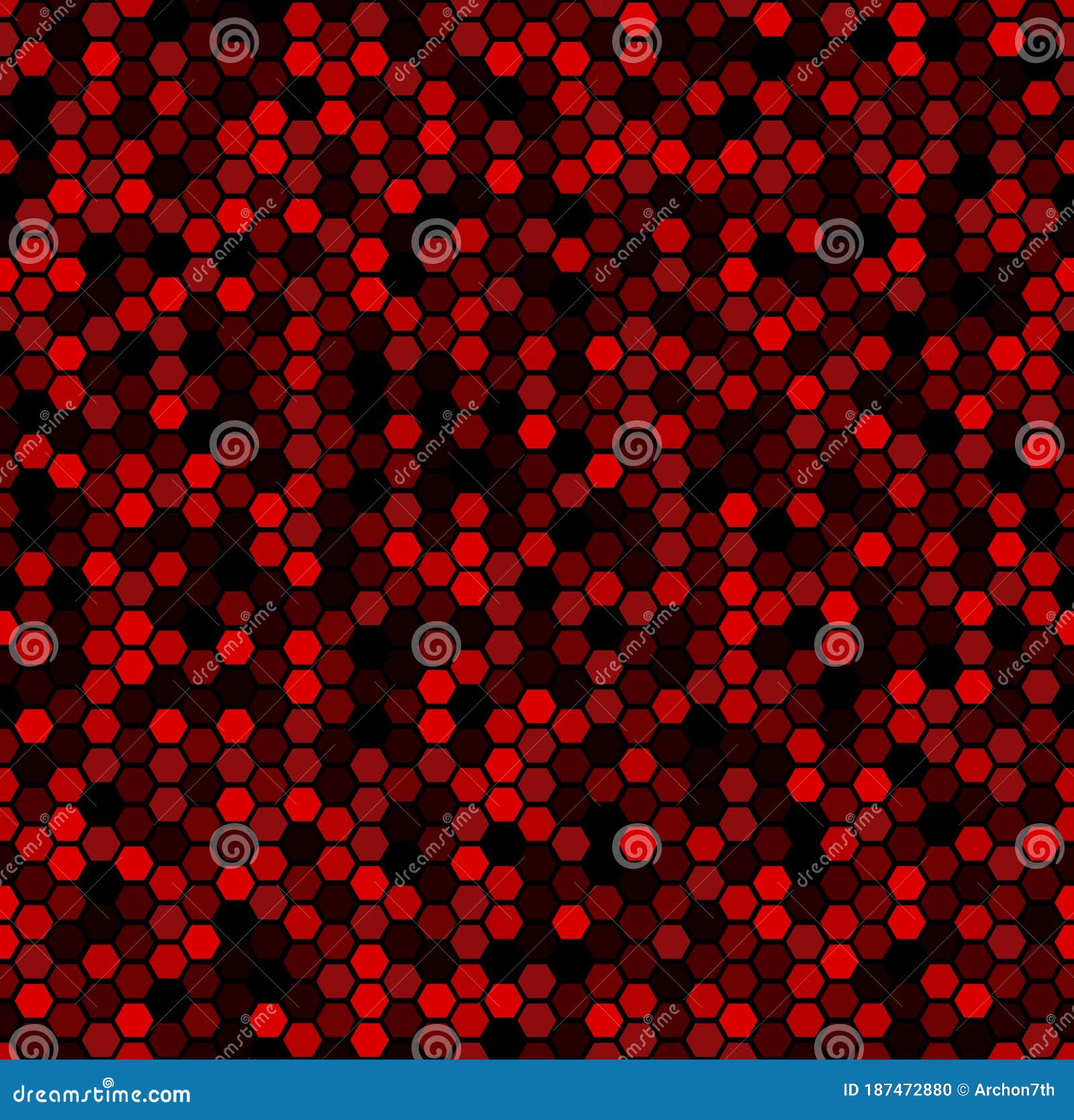 Monochrome Seamless Honey Pattern with Halftone Hex Cells in Linear ...