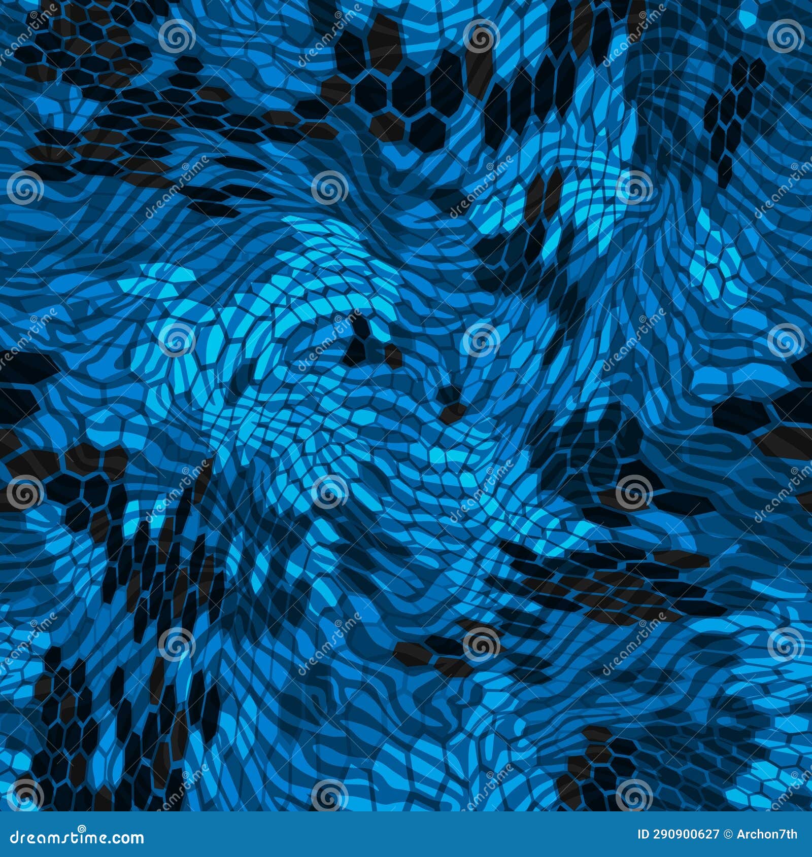 Monochrome Seamless Honey Pattern with Halftone Hex Cells in Linear ...