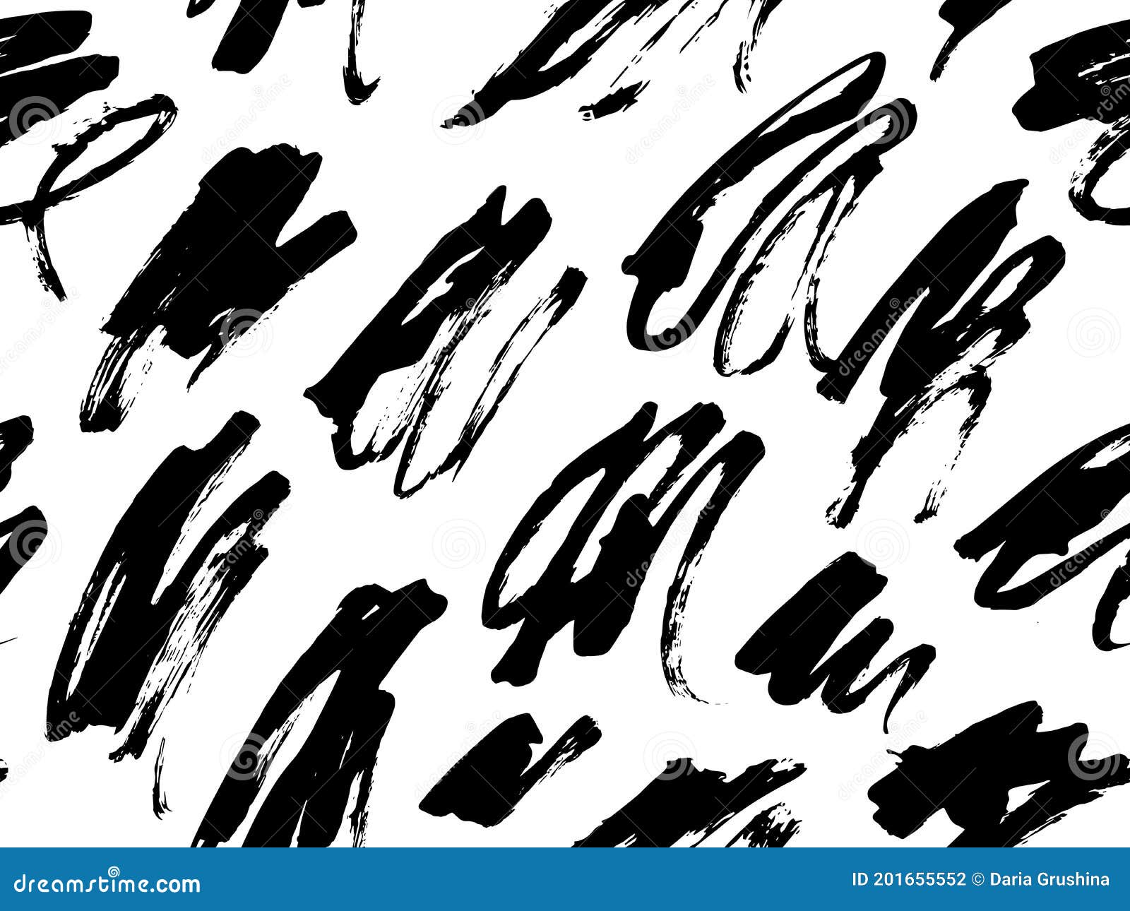 Monochrome Seamless Pattern for Fabric Design. Water Splash Paint ...