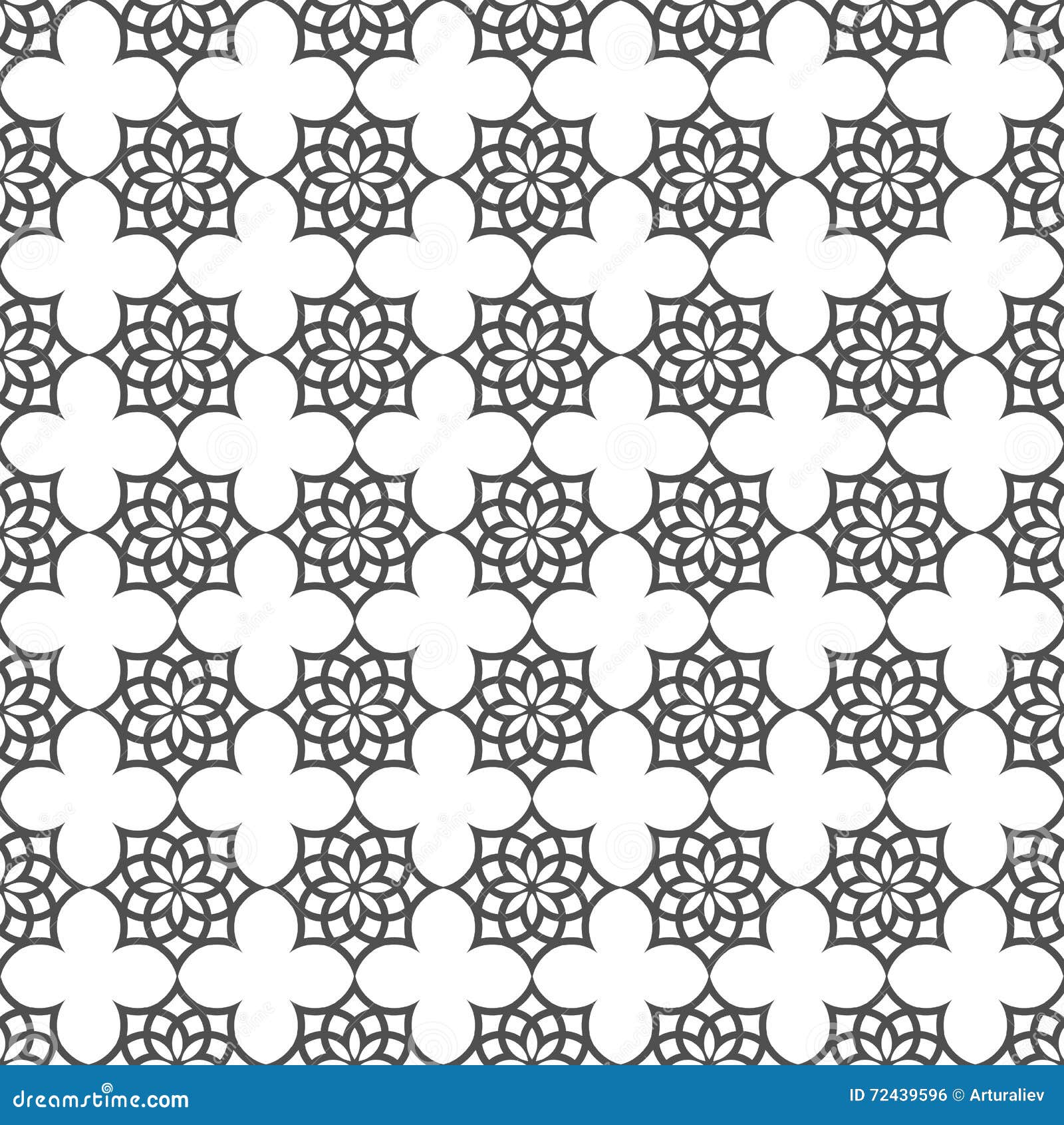 Monochrome Seamless Pattern in Islamic Motif Stock Vector ...