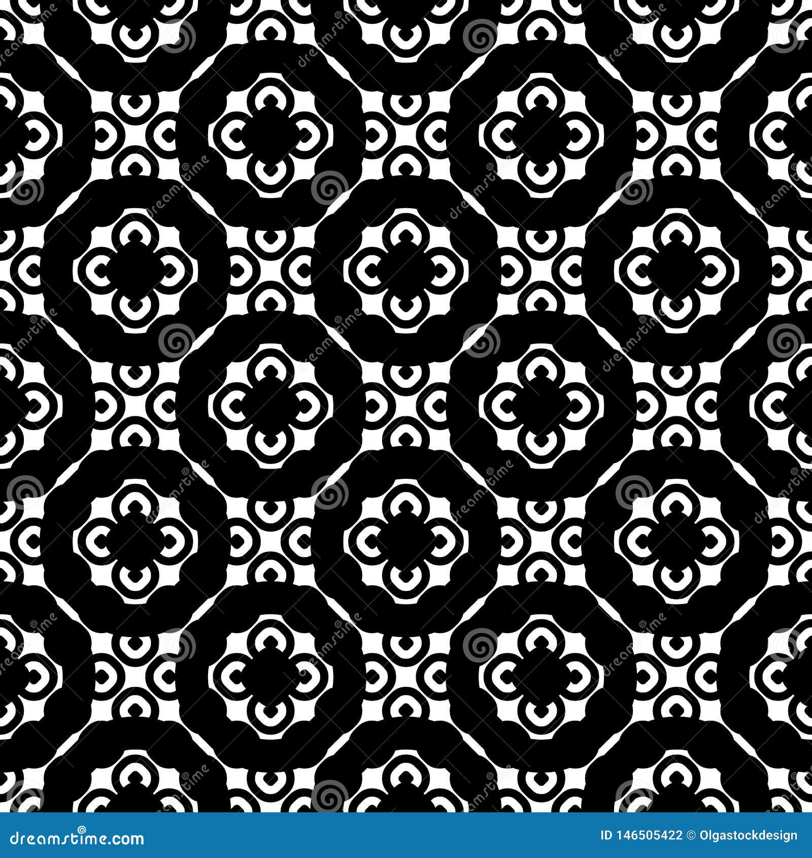 Simple Background with Staggered Circles, Rings. Stock Vector ...