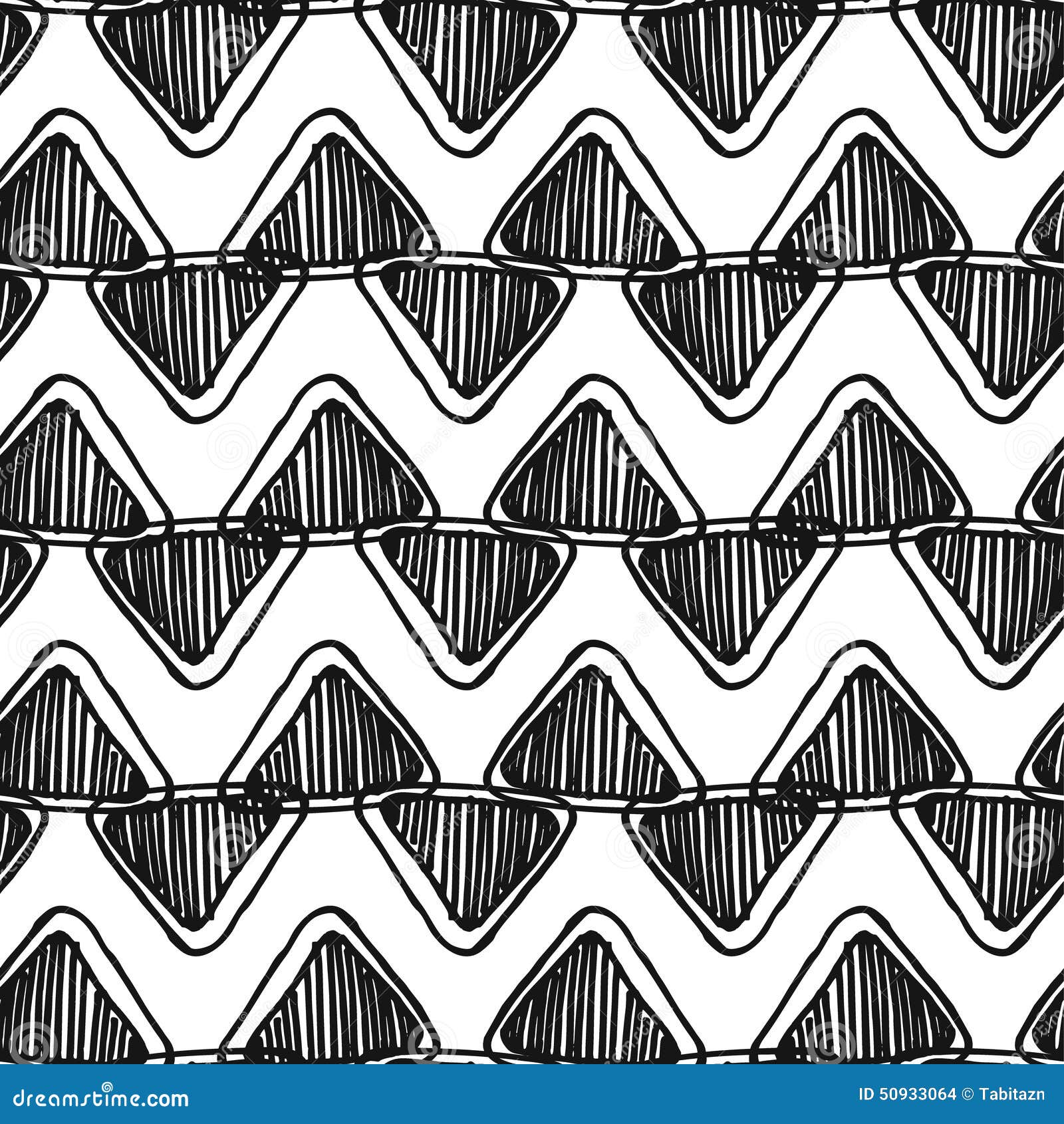 Seamless Zentangle Seaweed Wave Hand Drawn Pattern, Waves Background ...