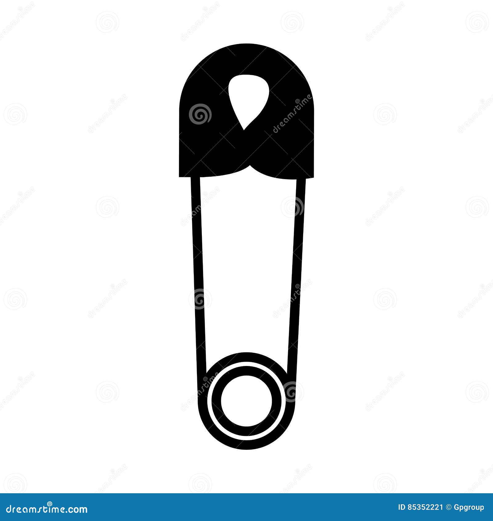 Monochrome Silhouette with Diaper Hook Stock Illustration ...