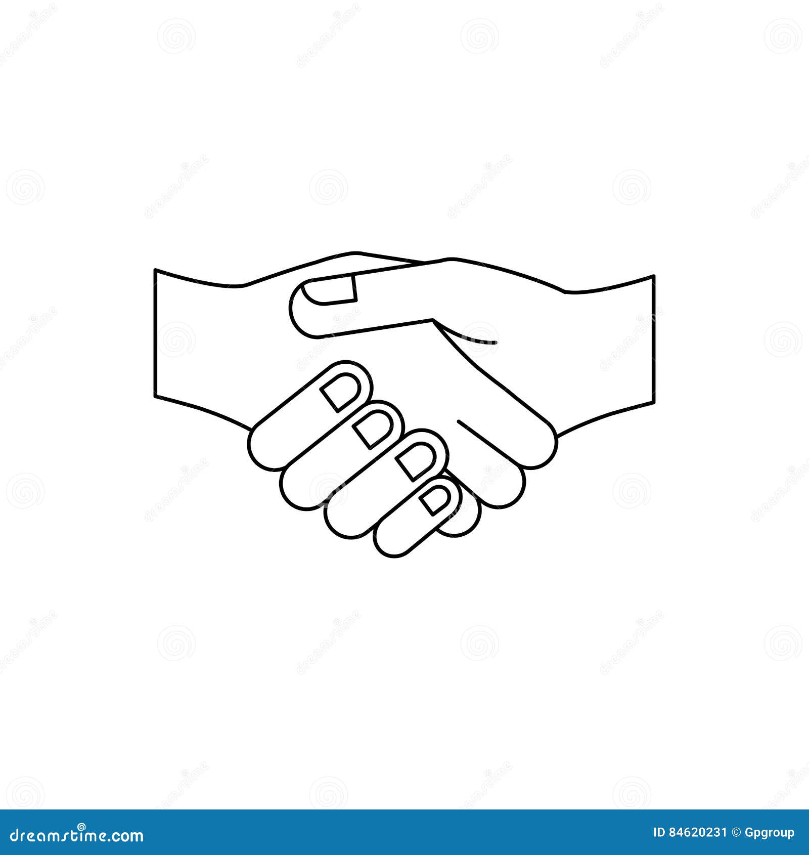 Monochrome Silhouette with Greeting of Hand Stock Vector - Illustration ...