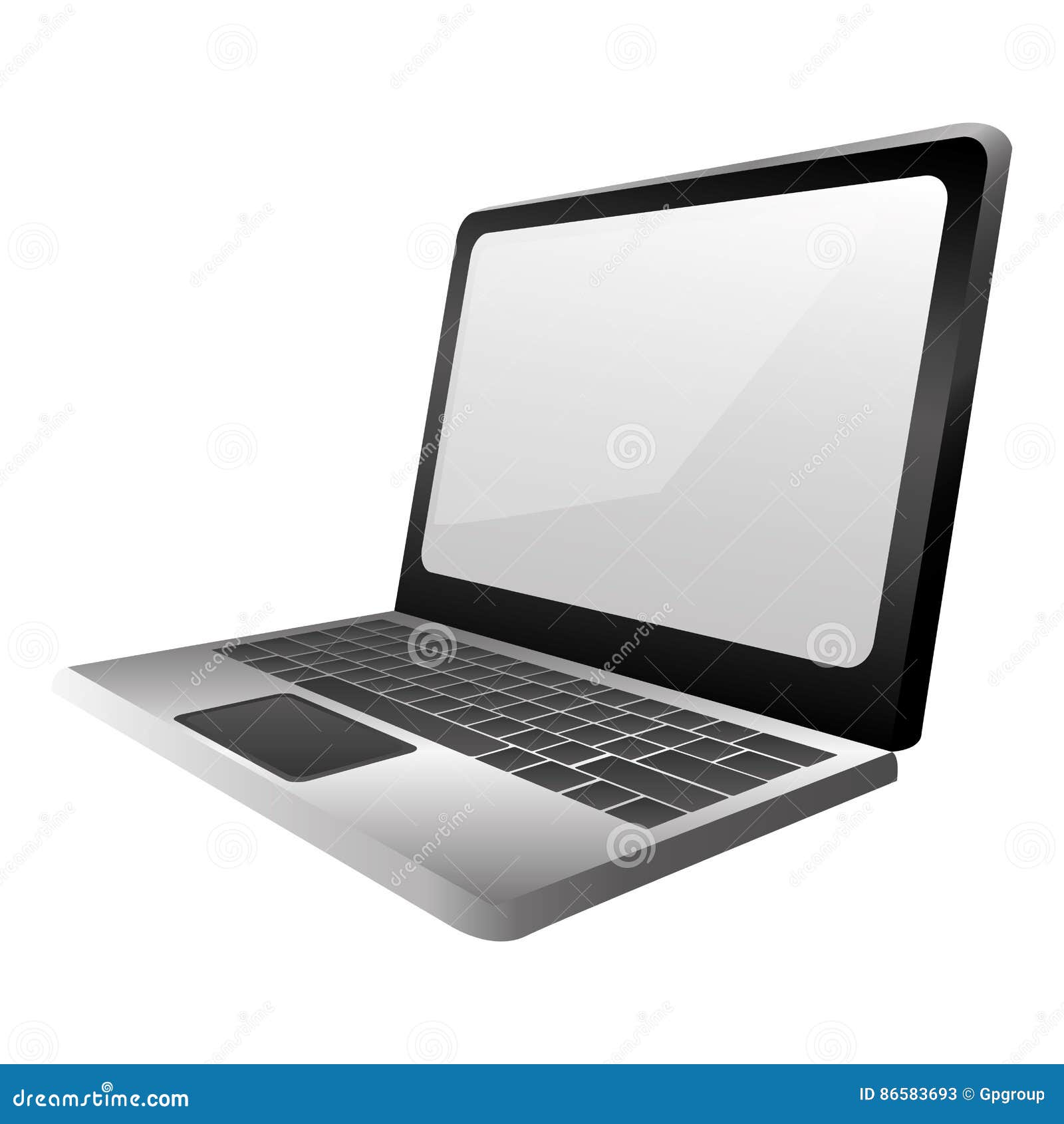 Laptop Side View With Connectors Vector Illustration | CartoonDealer ...