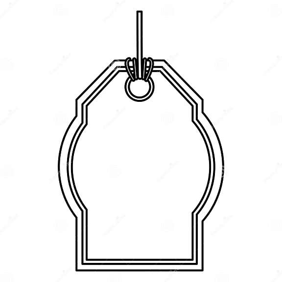 Monochrome Silhouette Price Tag with Shape Rectangular and Rounded ...