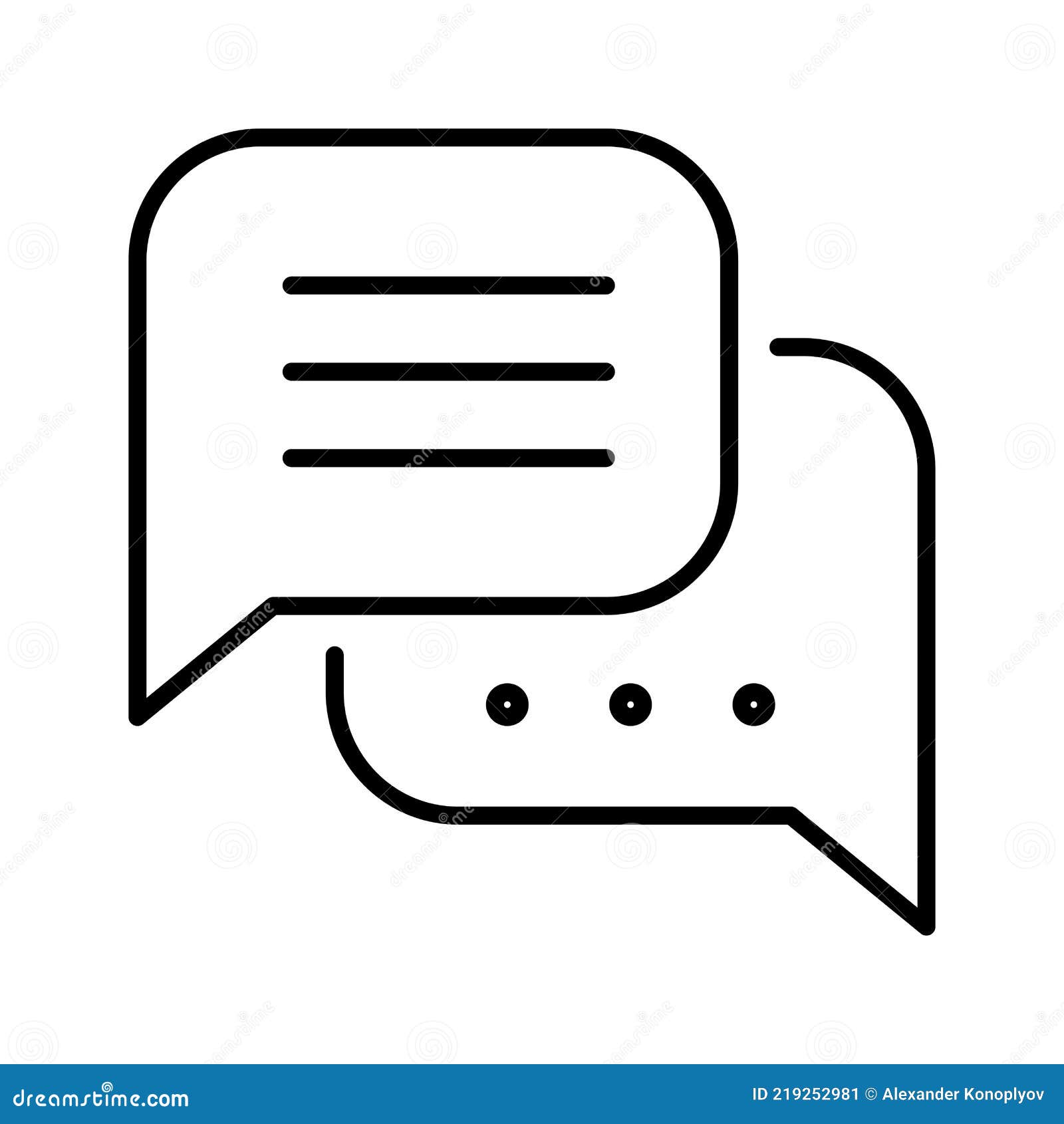 Monochrome Simple Interview Icon Vector Illustration Productive ...