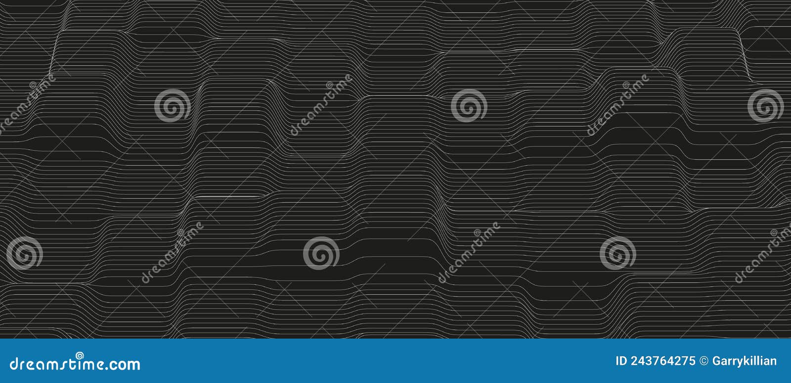 Monochrome Sound Line Waves Abstract Background . Distorted Line Shapes ...