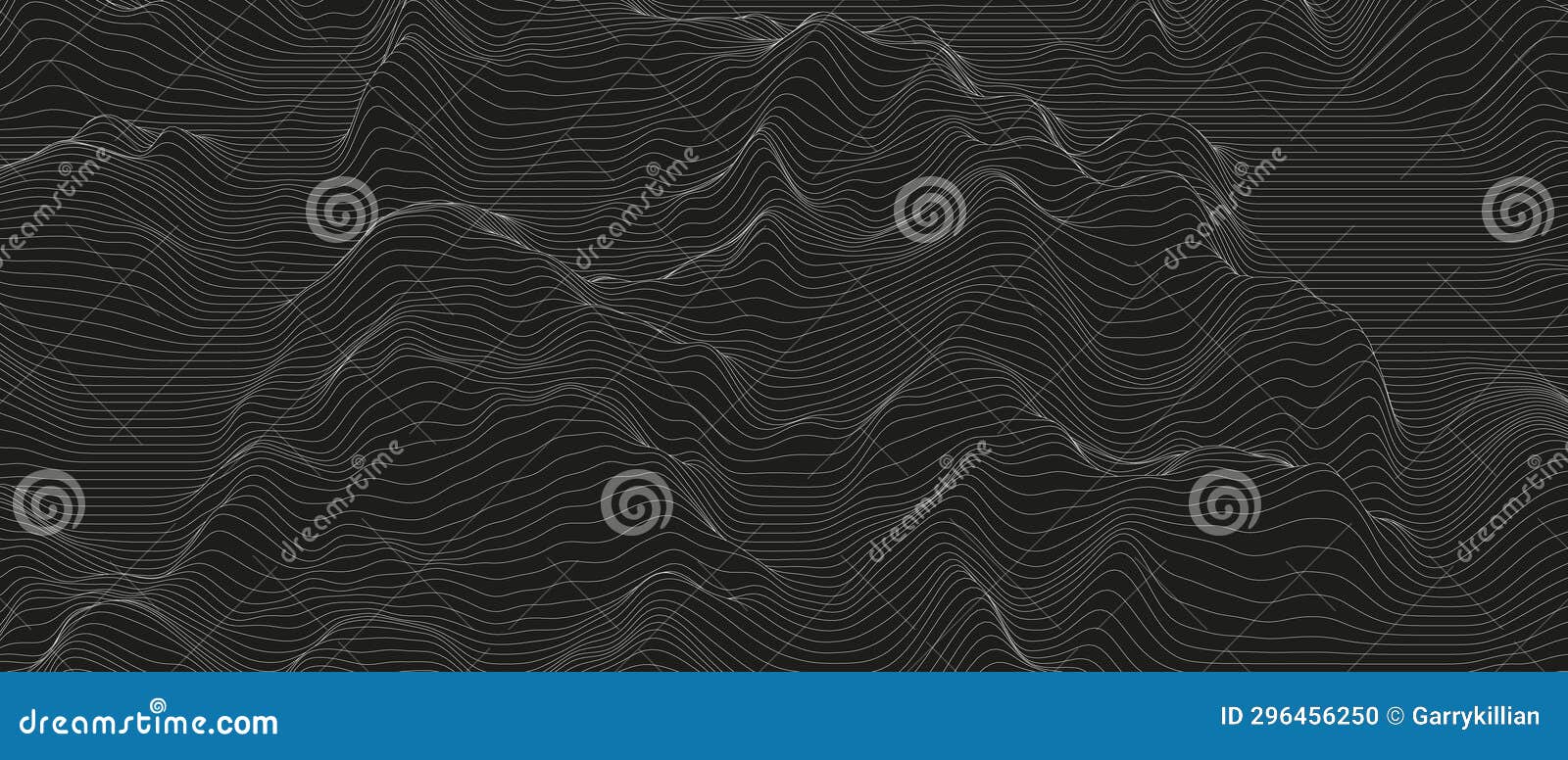 Monochrome Sound Line Waves Abstract Background . Distorted Line Shapes ...