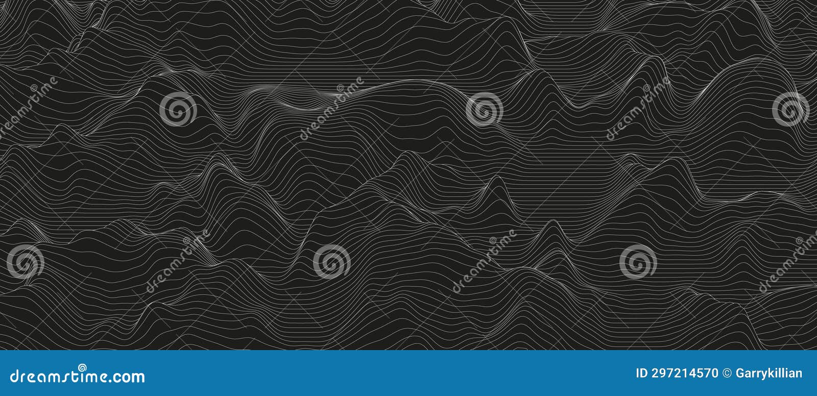 Monochrome Sound Line Waves Abstract Background . Distorted Line Shapes ...