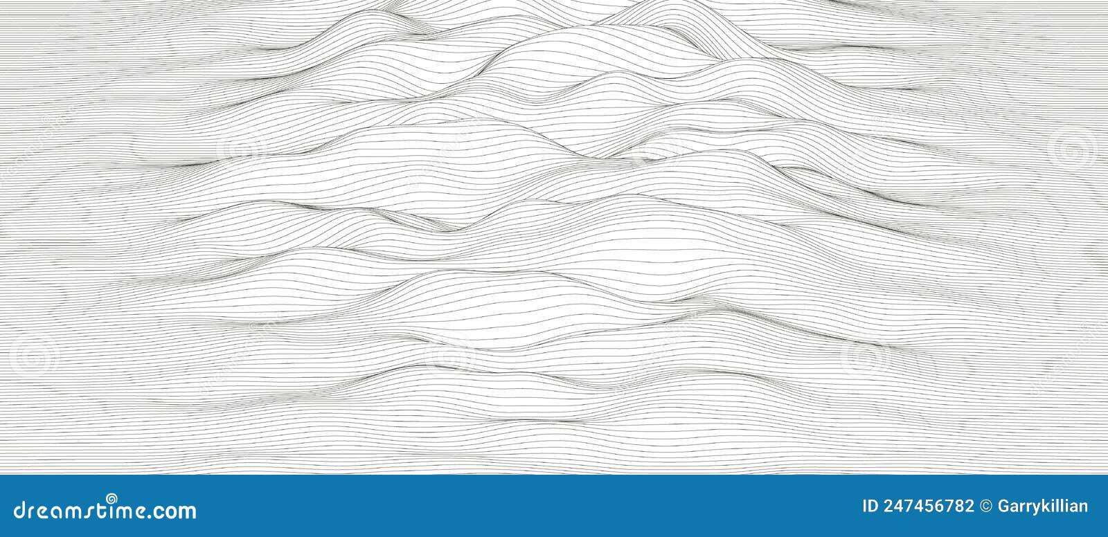 Monochrome Sound Line Waves Abstract Background . Distorted Line Shapes ...