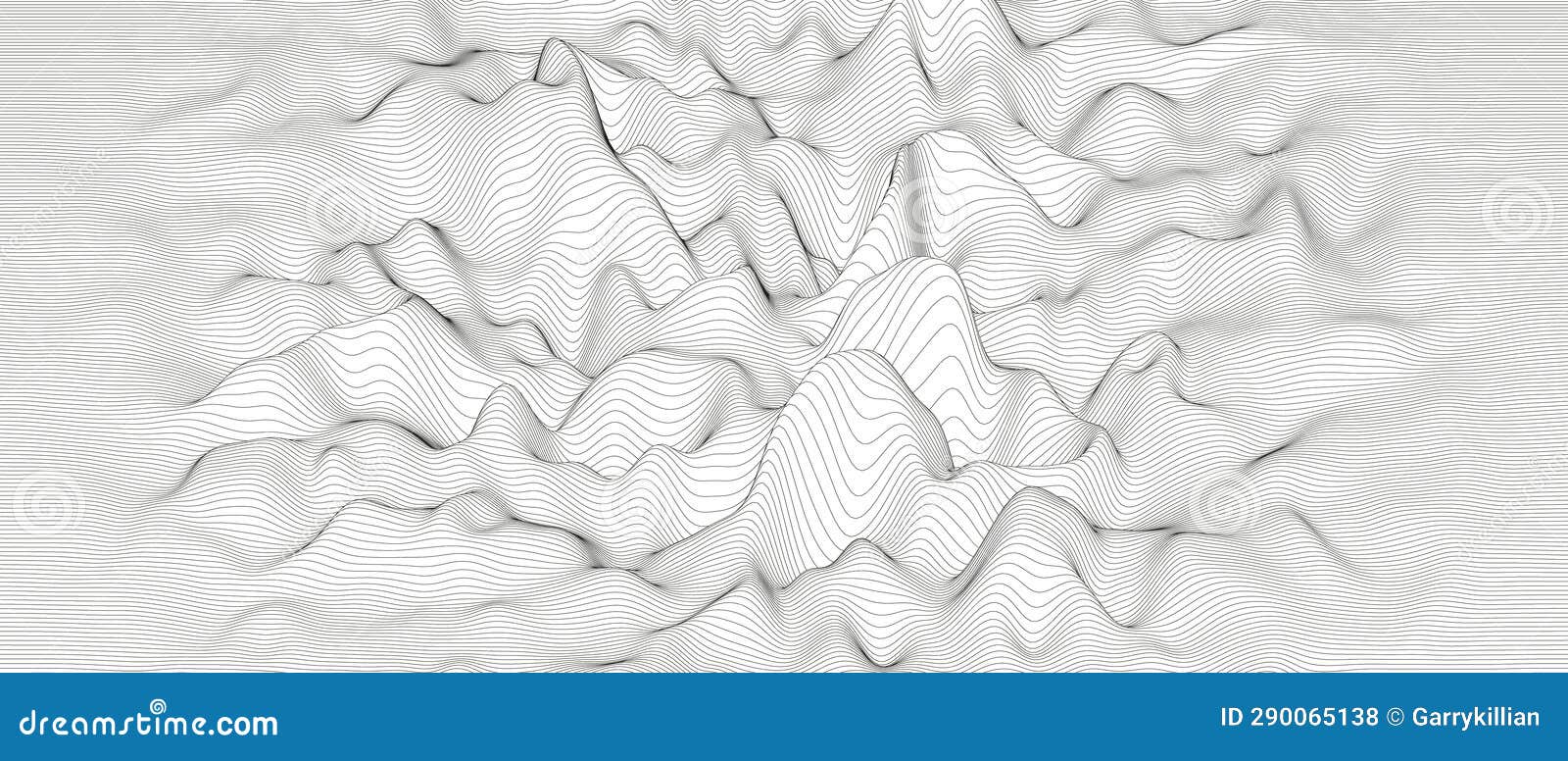 Monochrome Sound Line Waves Abstract Background . Distorted Line Shapes ...