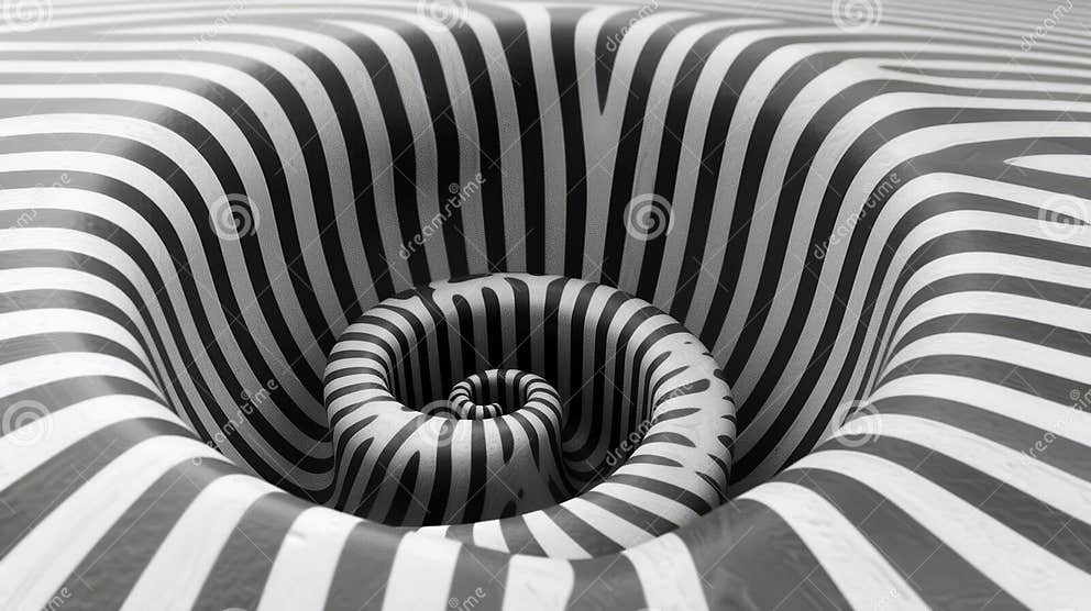 A Monochrome Spiral that Draws the Eye into an Endless Visual Illusion ...
