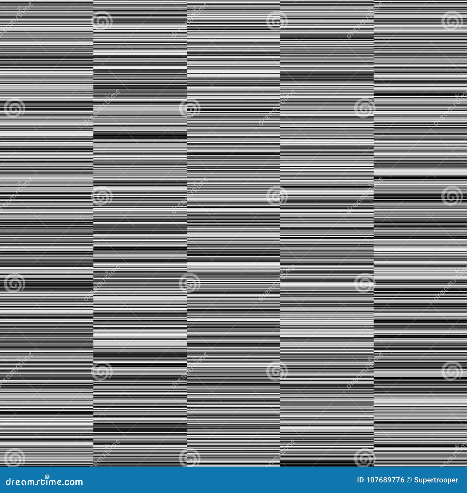 Monochrome Straight Horizontal Variable Width Stripes Background Stock ...