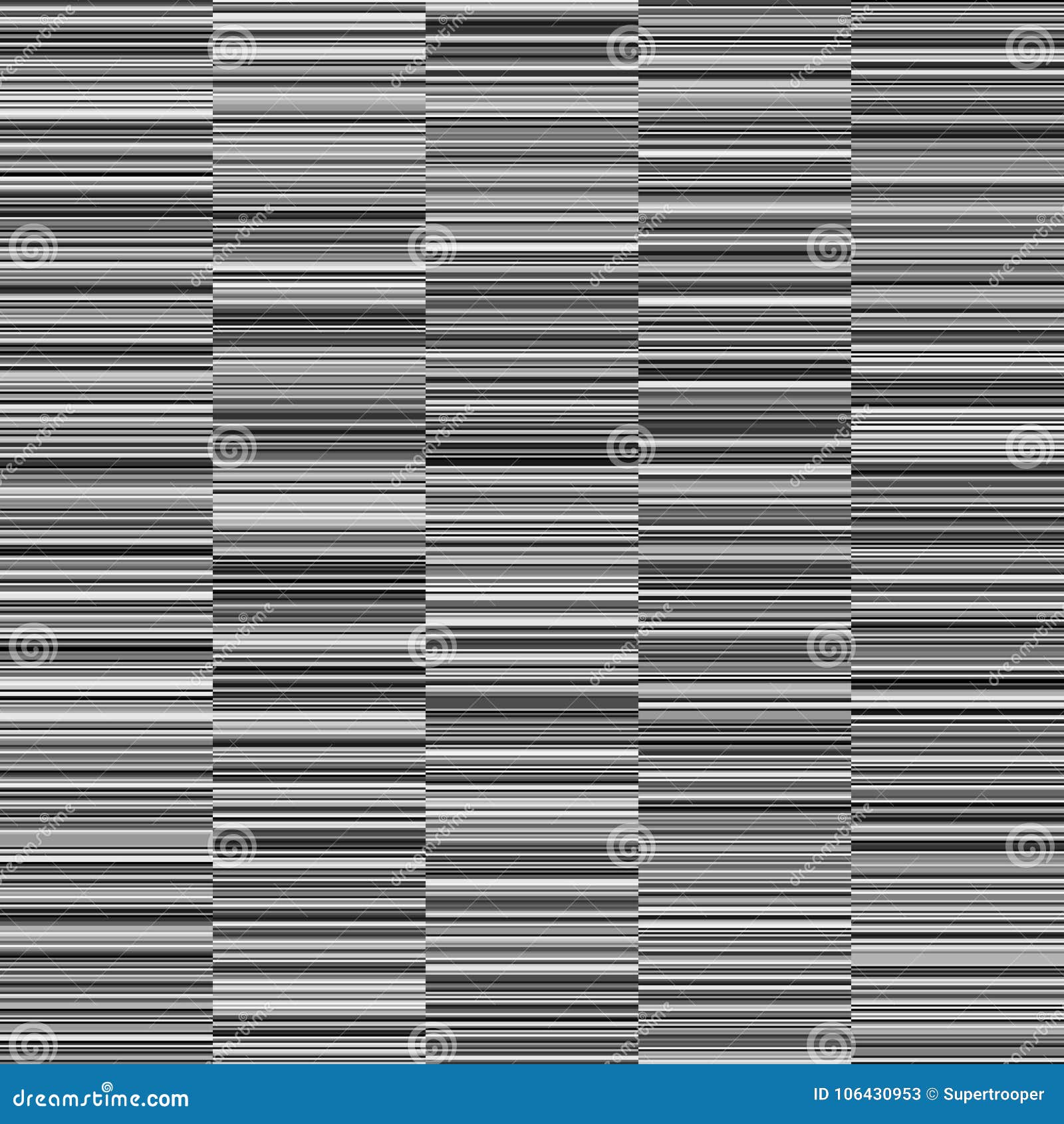 Monochrome Straight Horizontal Variable Width Stripes Background Vector ...