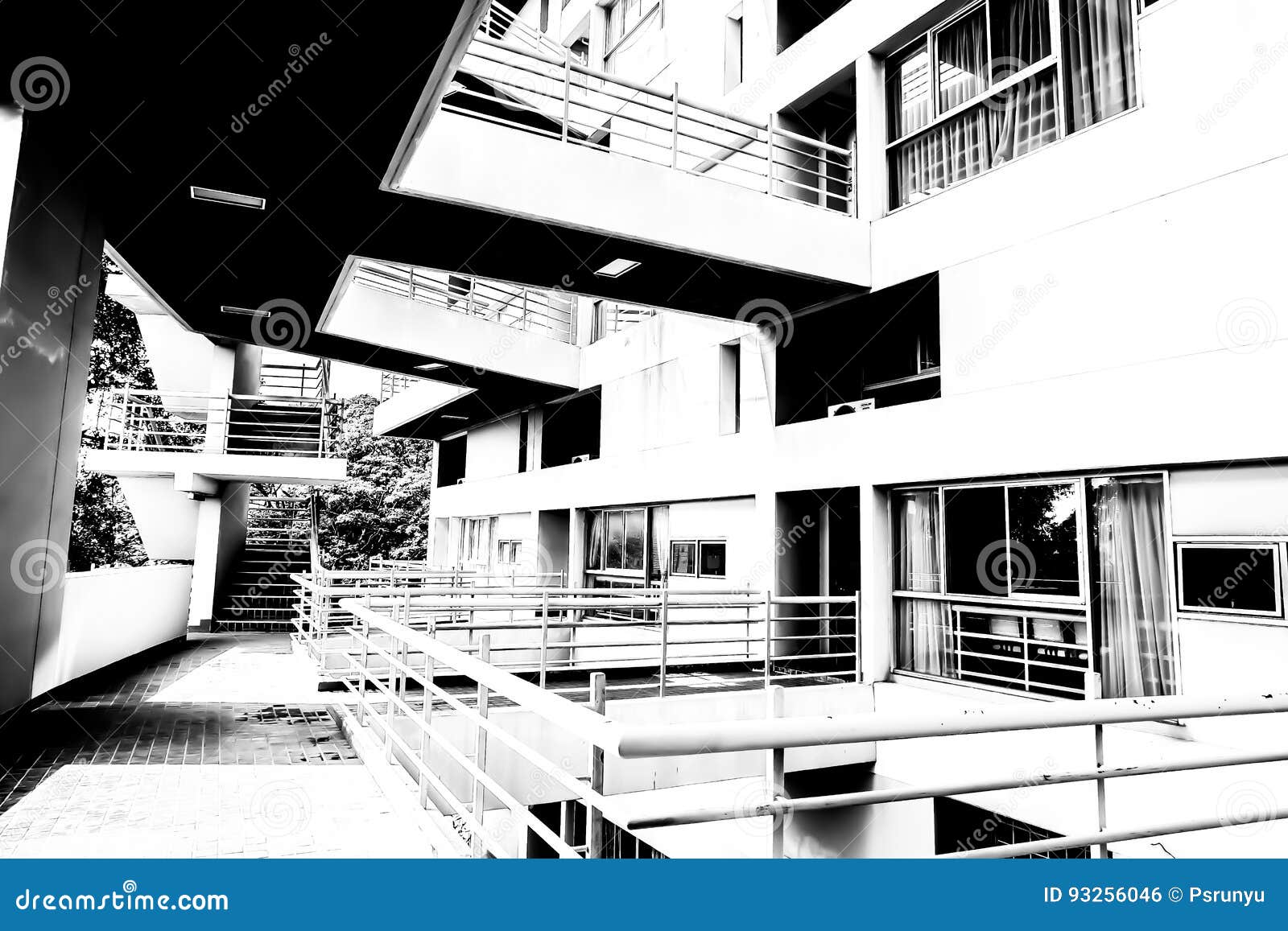 Monochrome Structure Corridor Coordinate Ceiling Modern Classi Stock ...