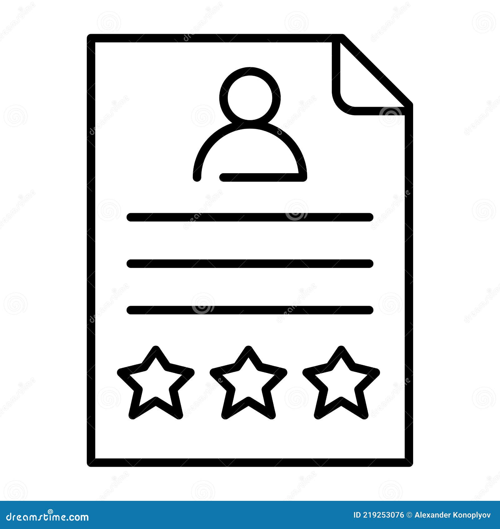 Monochrome Summary Icon Vector Illustration. Job Application, Cv ...