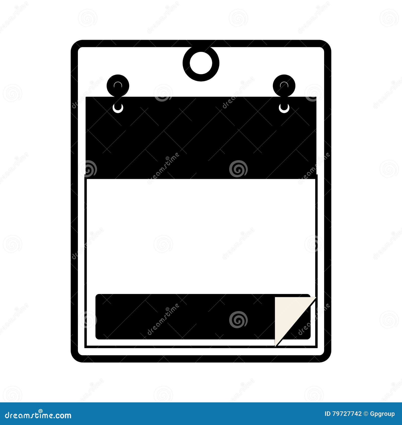 Monochrome Table Notepad with Sheets Stock Vector - Illustration of ...