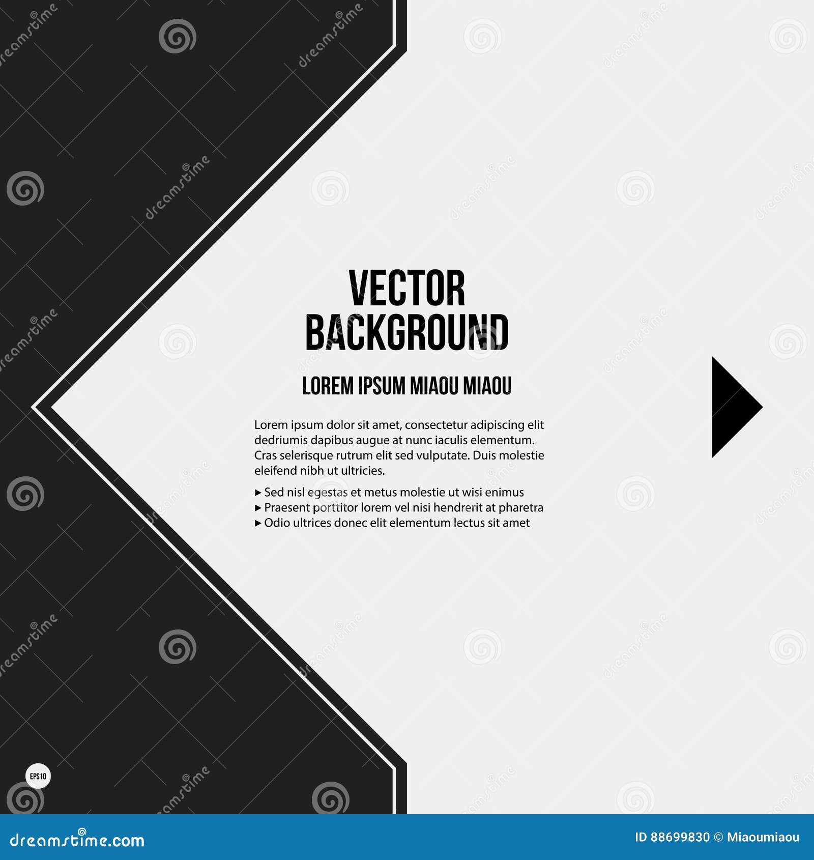 Monochrome Text Background in Strict Style Stock Vector - Illustration ...