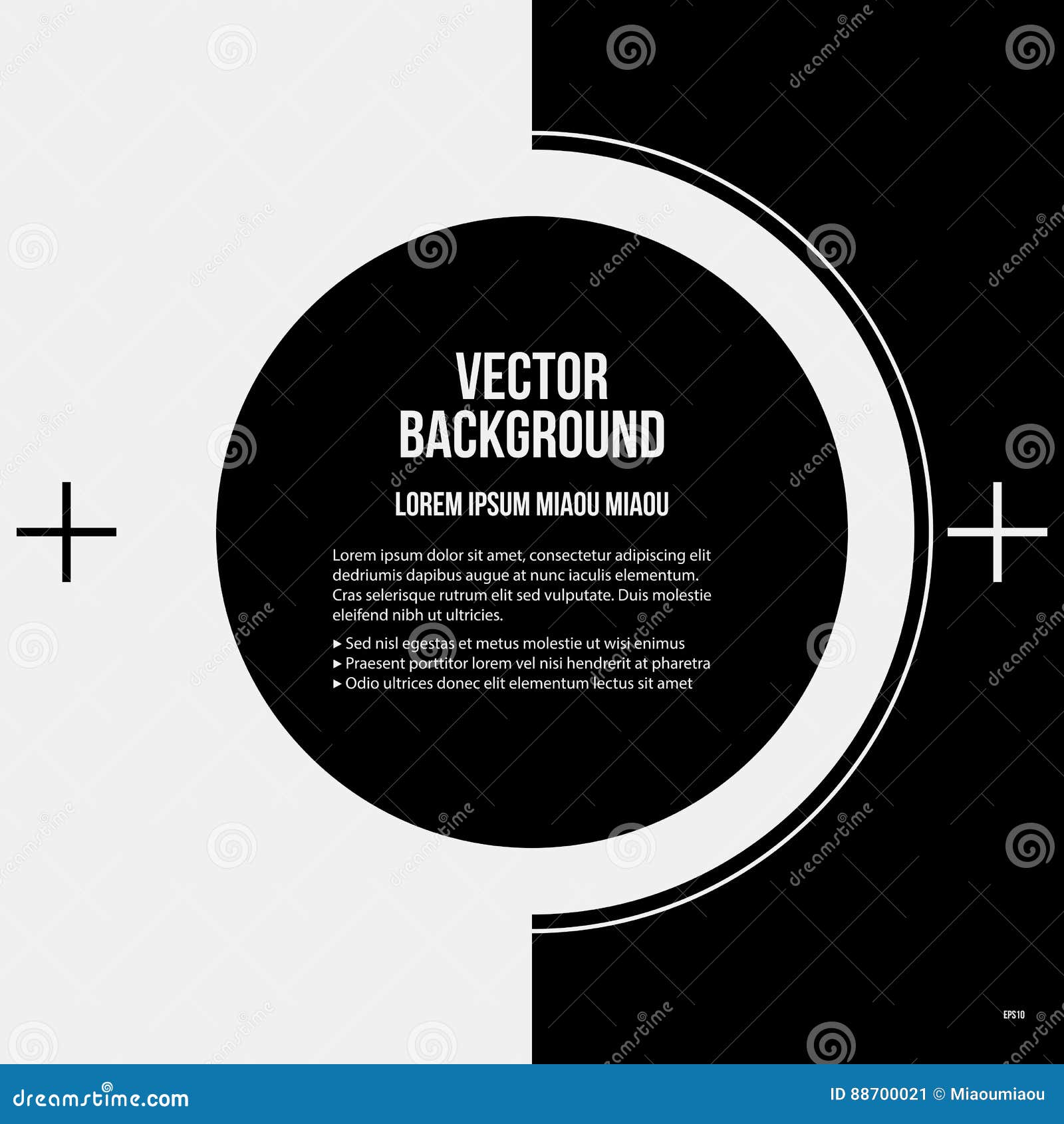 Monochrome Text Background in Strict Style Stock Vector - Illustration ...