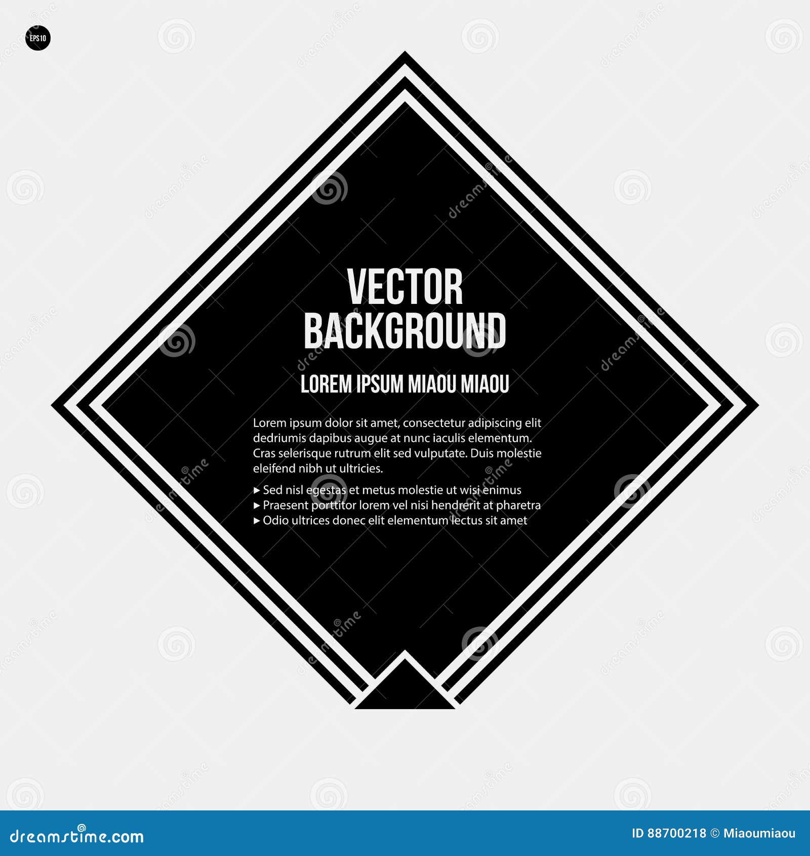 Monochrome Text Background in Strict Style Stock Vector - Illustration ...