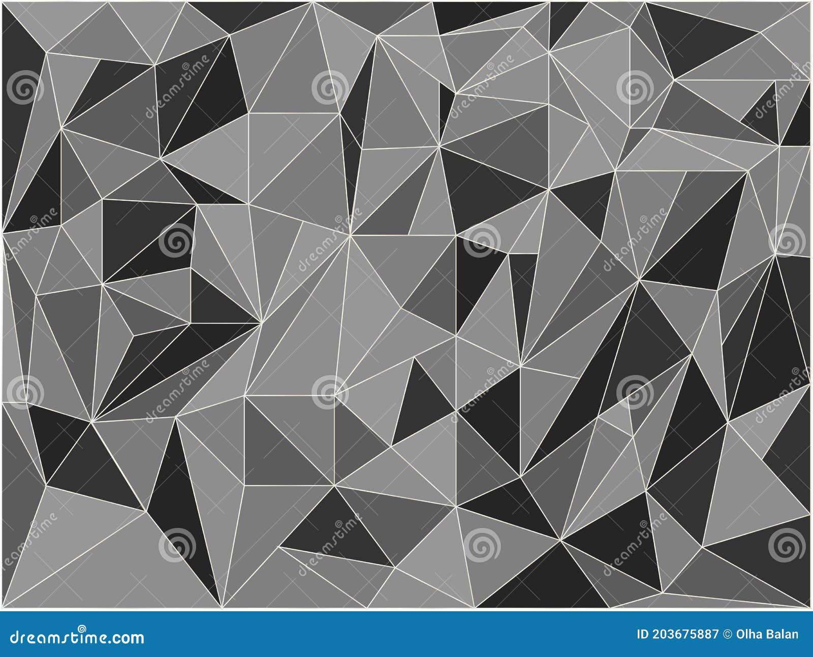 Monochrome Triangular Background Stock Vector - Illustration of shape ...