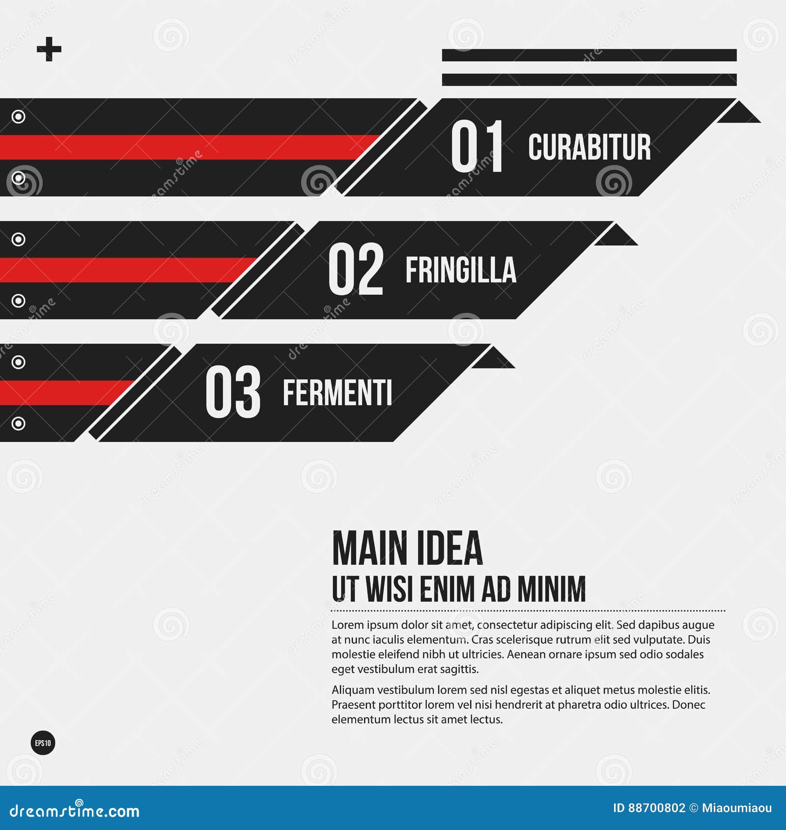 Monochrome Vector Chart Template in Strict Style Stock Vector ...